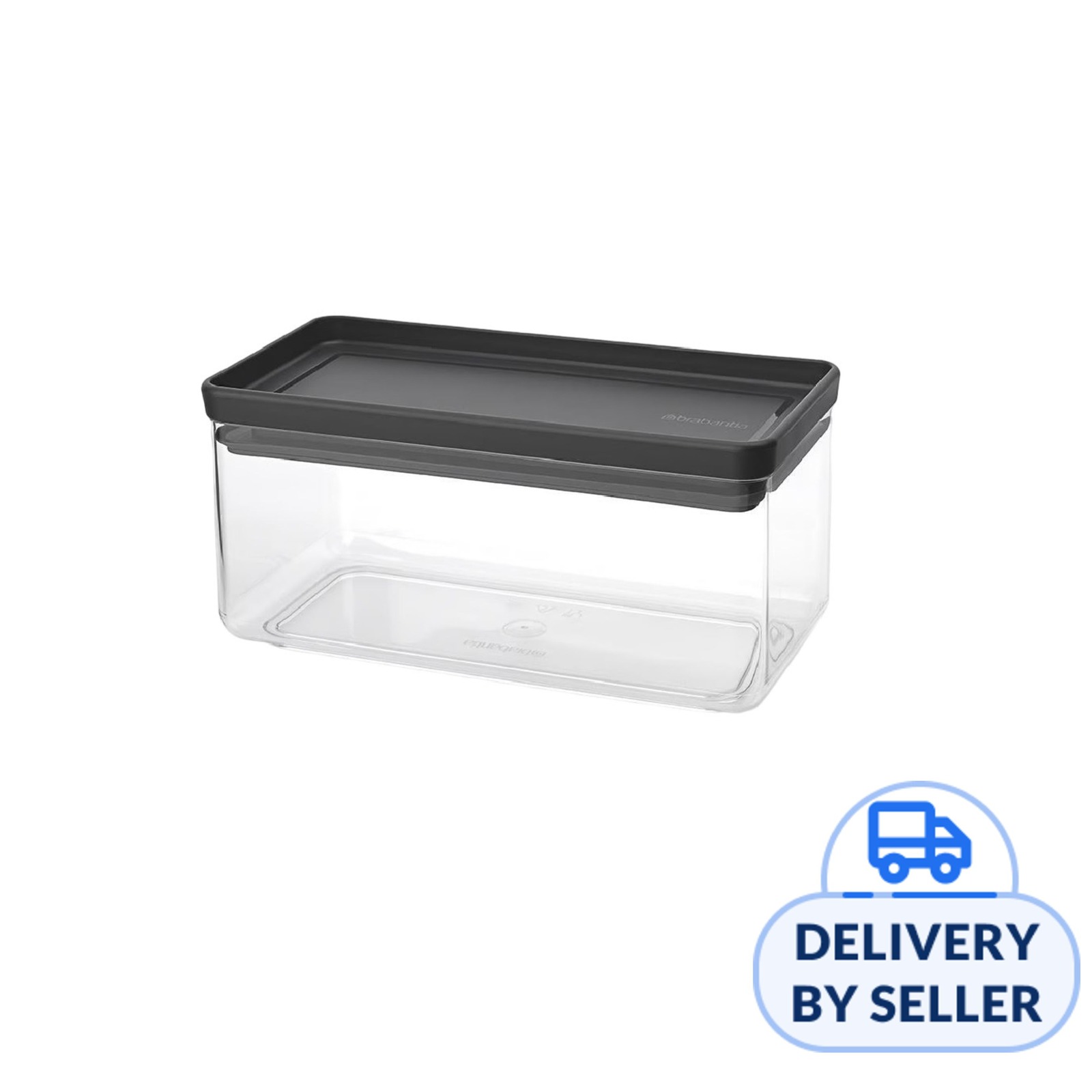 BRABANTIA Stackable Canister TASTY+ 1.5Ltr - Dark Grey | NTUC FairPrice