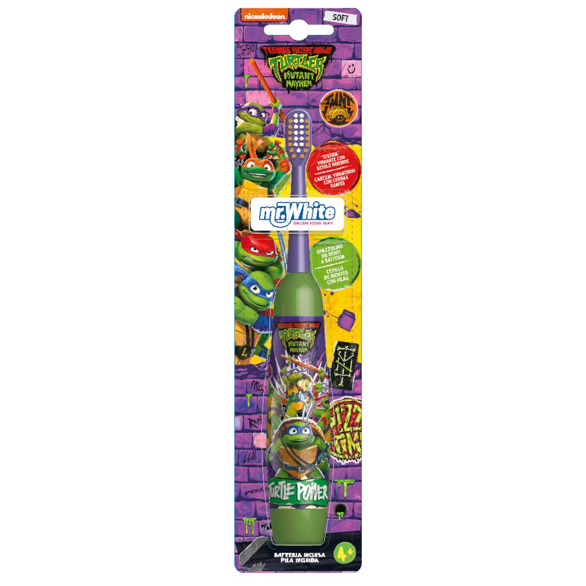 Mr White Ninjia Turtles Battery-Powered Toothbrush | NTUC FairPrice
