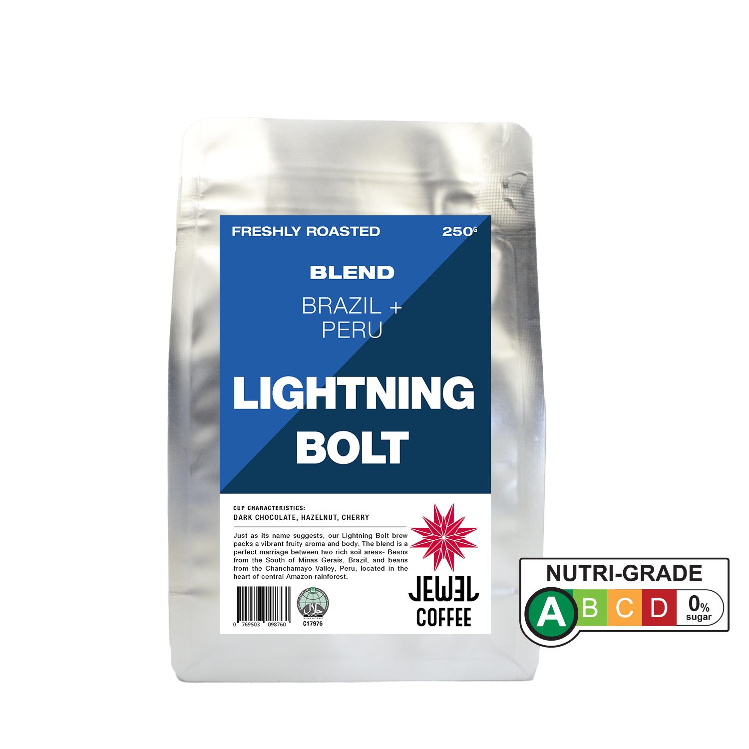 Jewel Coffee Coffee Beans - Lightning Bolt 250g | NTUC FairPrice
