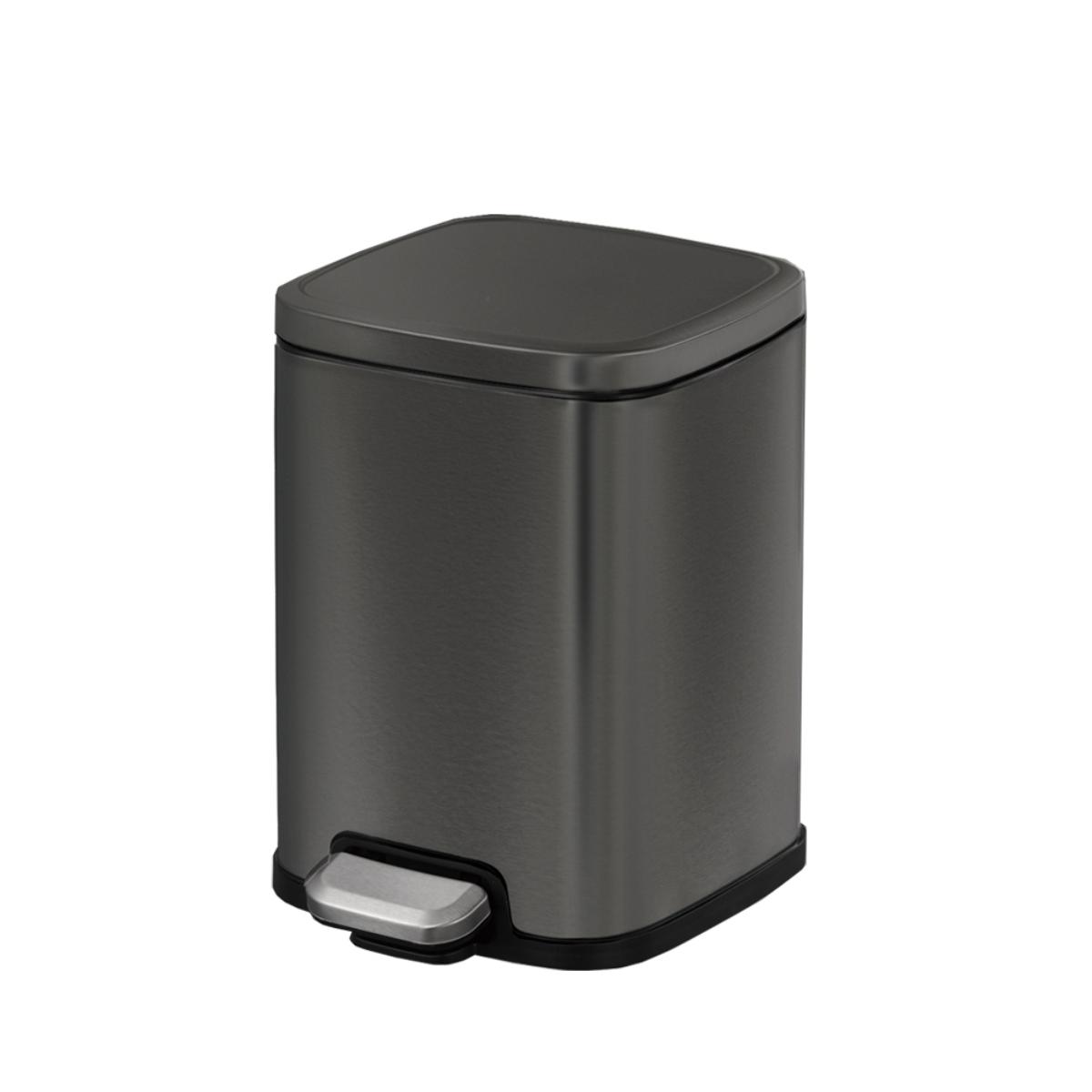 Eko S/S Rectangle Step Bin With Soft Closing Lid , 9L, Black | NTUC ...