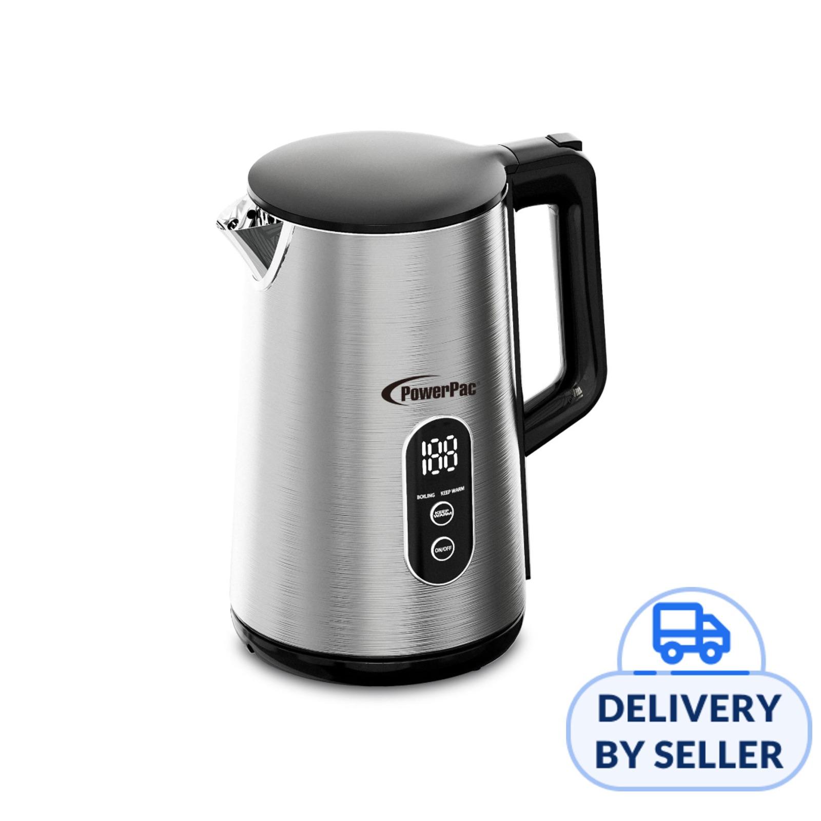 PowerPac Stainless Steel Digital Kettle Jug 1.7L (PPJ2032) | NTUC FairPrice