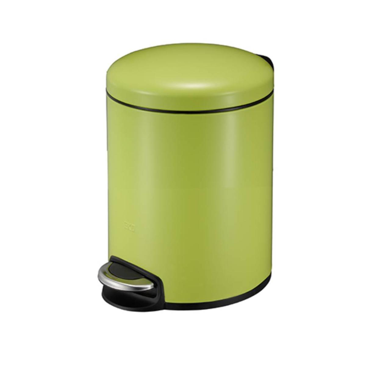 Eko S/S Round Step Bin W/Soft Closing Lid 12LLime Green | NTUC FairPrice