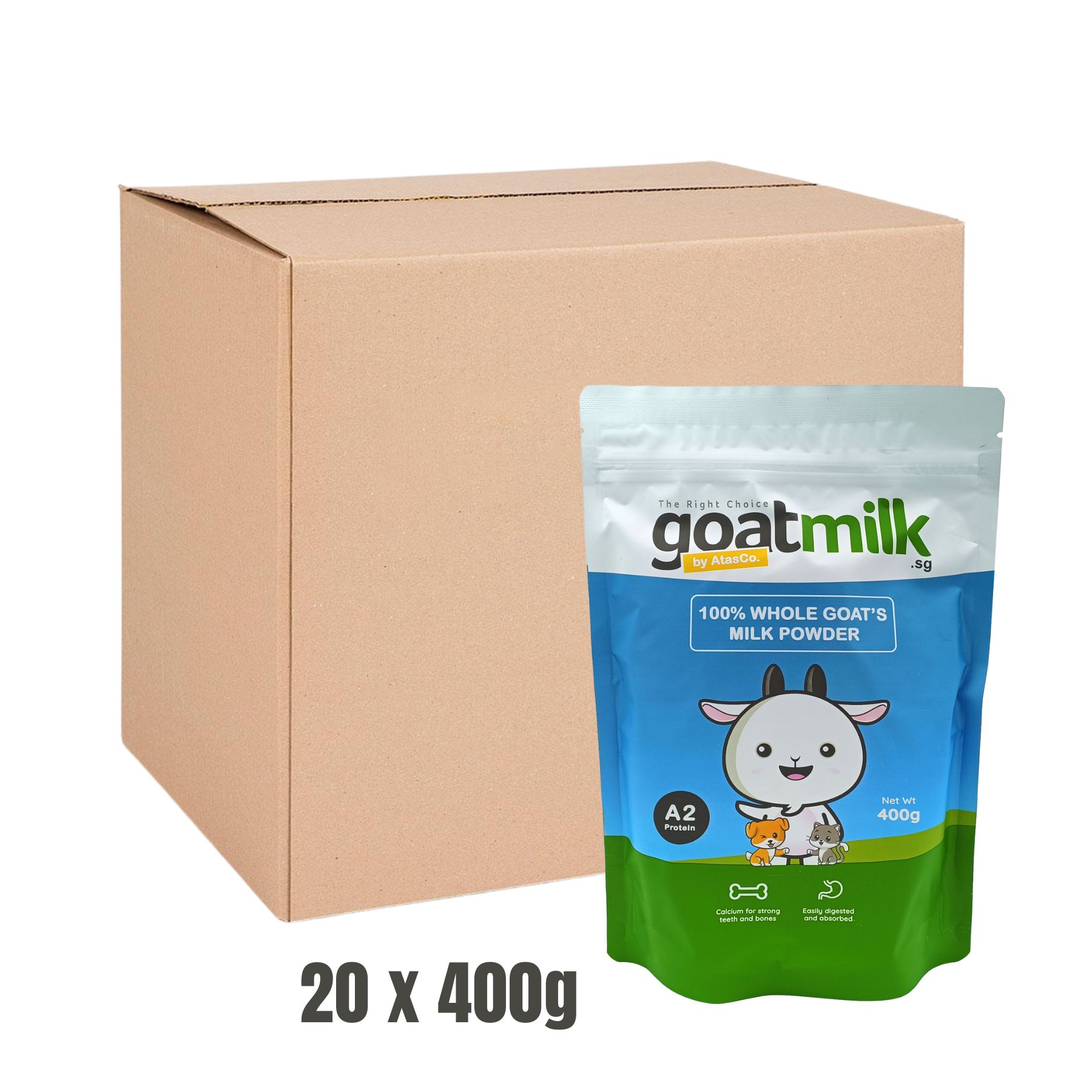 Atasco 100 Percent Whole Goat Milk Powder For Pets 20 X 400G | NTUC ...