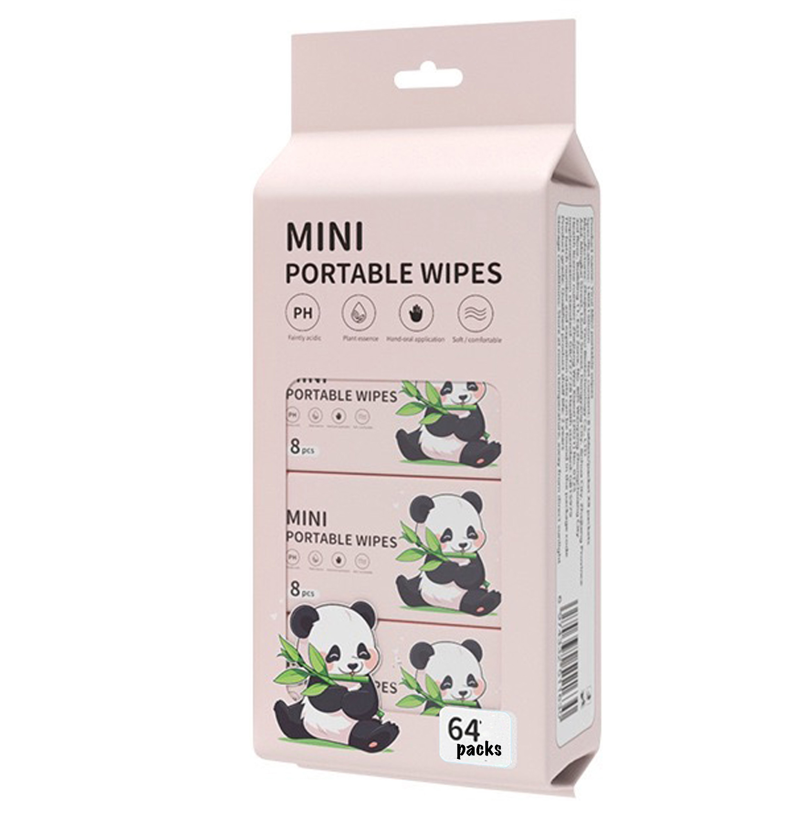 Mini Baby Wet Wipes (Panda) - Pink | NTUC FairPrice