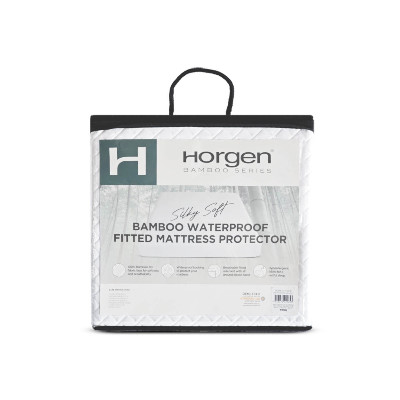 Horgen Bamboo Waterproof Fitted Mattress Protector- Single | NTUC FairPrice