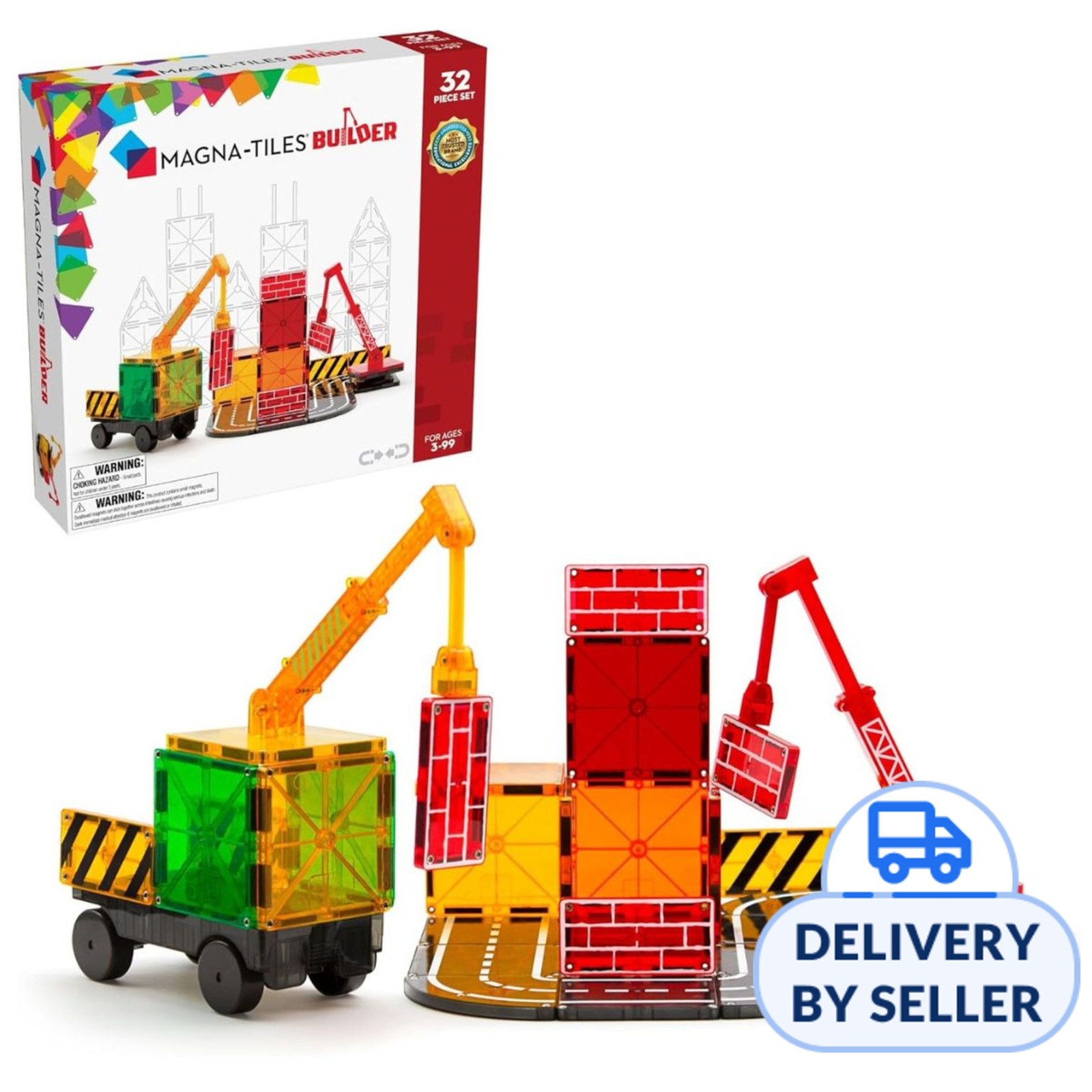 MAGNA-TILES Builder 32 Piece Magnetic Building Set | NTUC FairPrice