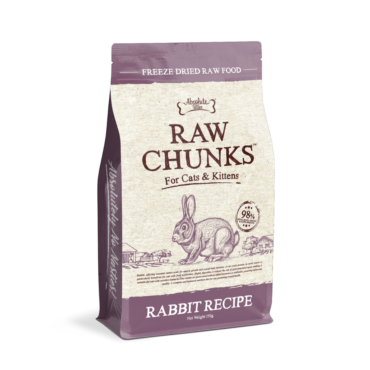 Raw Chunks Freeze Dried Raw For Cat Food - Rabbit Recipe | NTUC FairPrice
