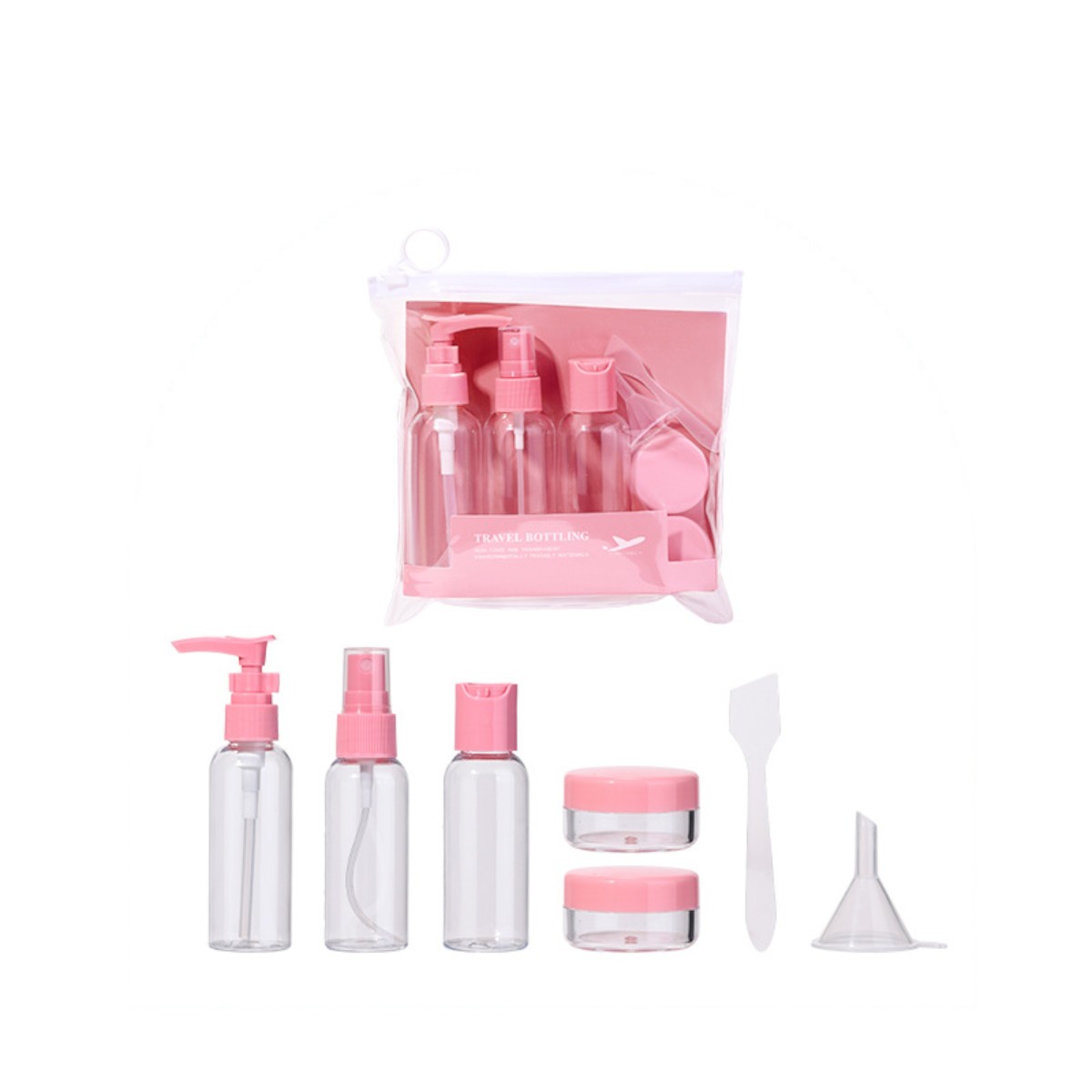 Travel Size Bottles & Containers Set - (Pink) | NTUC FairPrice