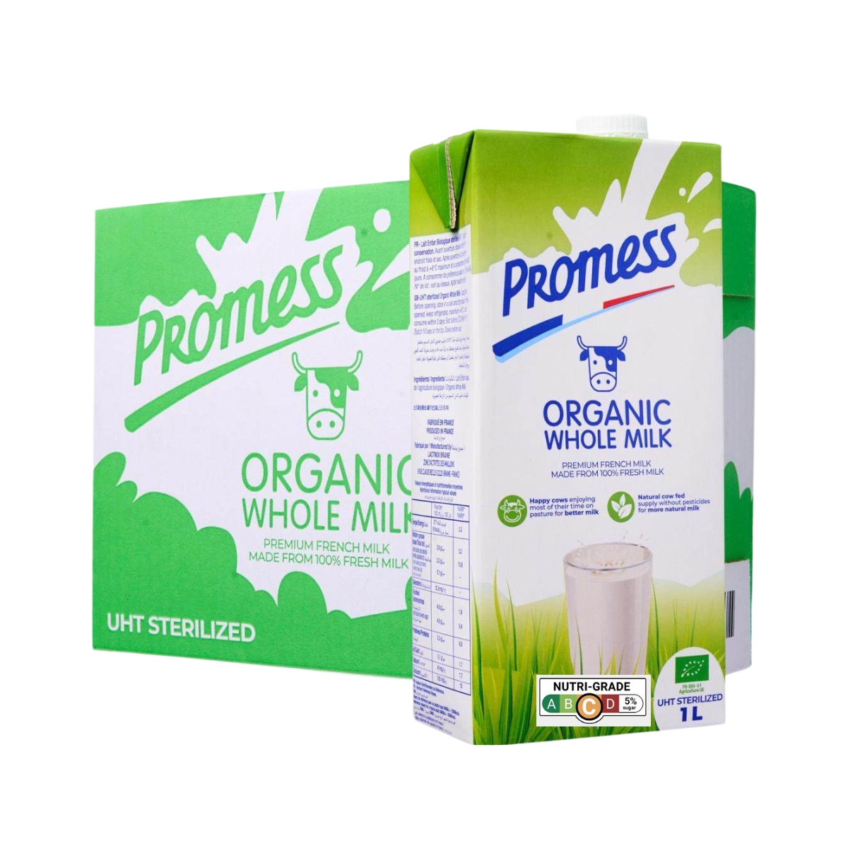 Promess Organic UHT Fresh French Milk - Full Cream | NTUC FairPrice