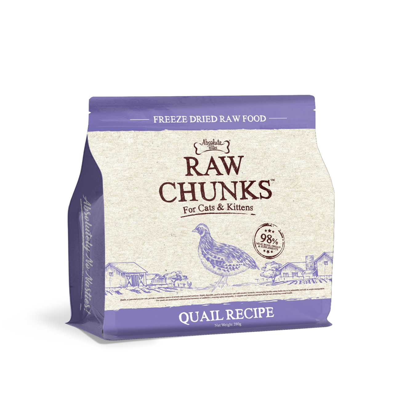 Raw Chunks Freeze Dried Raw For Cat Food - Quail Recipe | NTUC FairPrice
