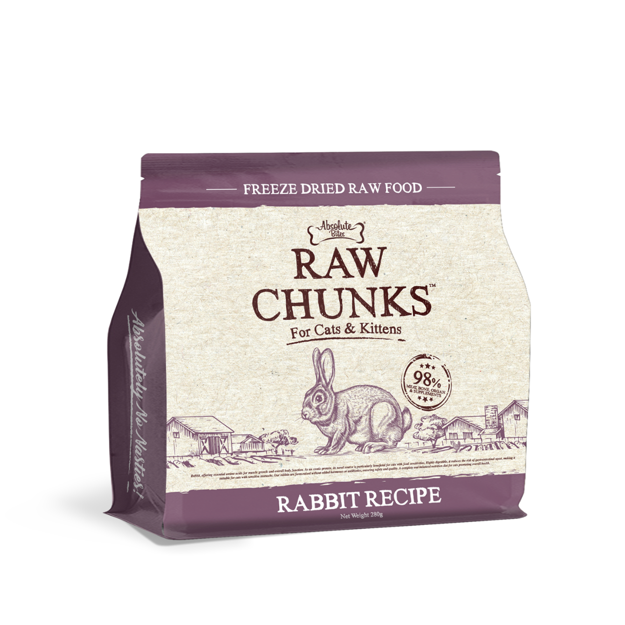 Raw Chunks Freeze Dried Raw For Cat Food - Rabbit Recipe | NTUC FairPrice