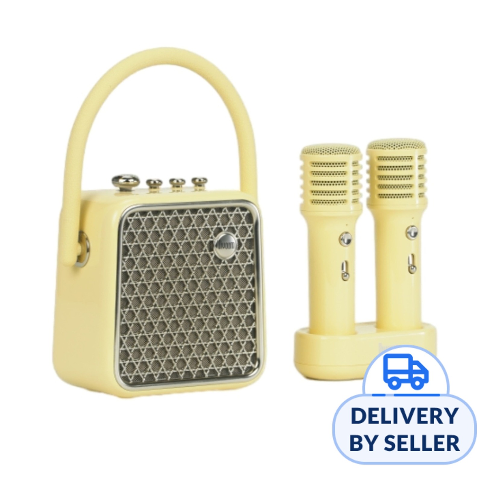 Divoom SongBird-SE Portable Karaoke Speaker - Yellow | NTUC FairPrice