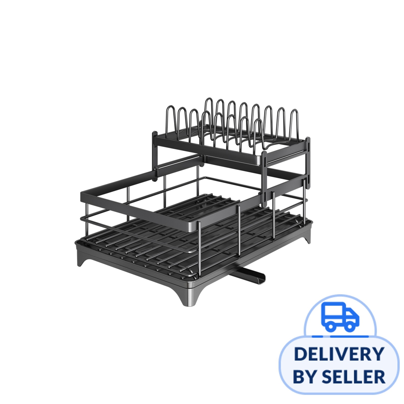 Table Matters DishDolly 2-Tier Dish Draining Rack - Black | NTUC FairPrice