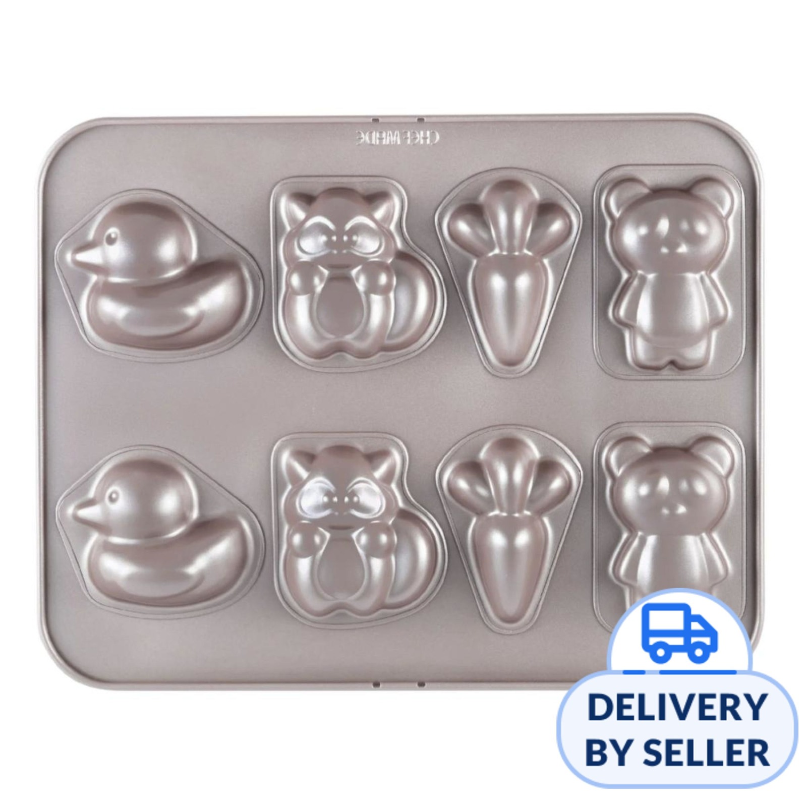 Chefmade Non-Stick 8 Cup Four Shapes Cake Pan | NTUC FairPrice