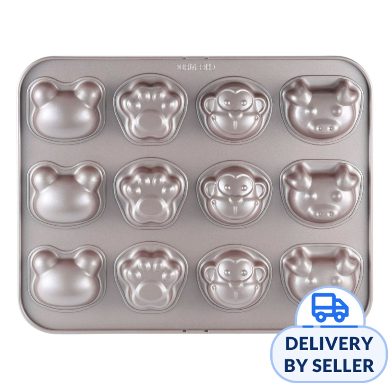 Chefmade Non-Stick 12 Cup Four Shapes Cake Pan | NTUC FairPrice