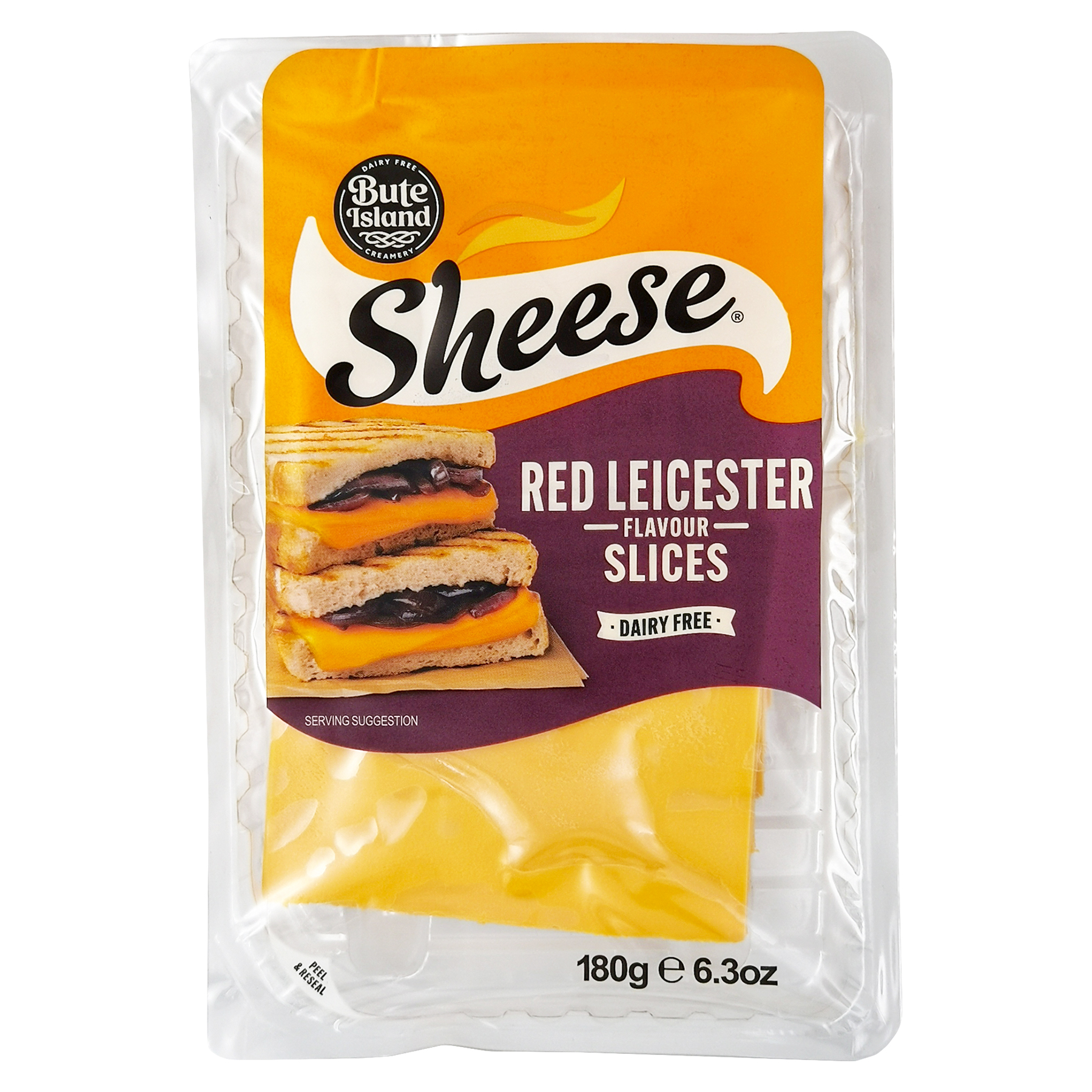 Bute Island Sheese Vegan Red Leicester Style Sliced Cheese | NTUC FairPrice