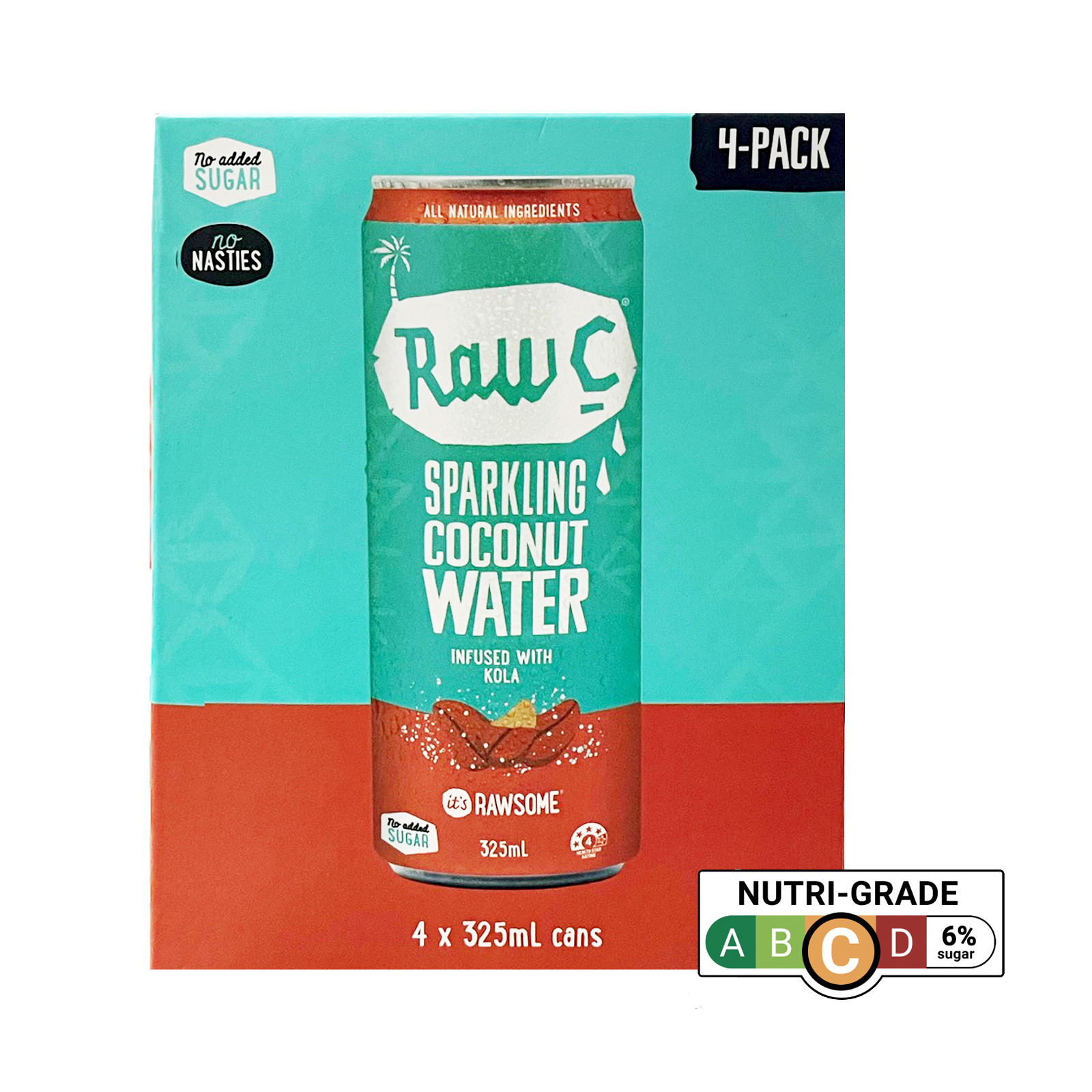 Raw C Sparkling Coconut Water - Kola | NTUC FairPrice