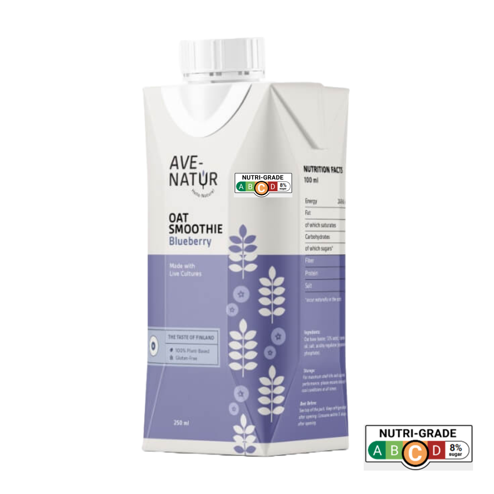 Ave-Natur Oat Smoothie - Blueberry | NTUC FairPrice
