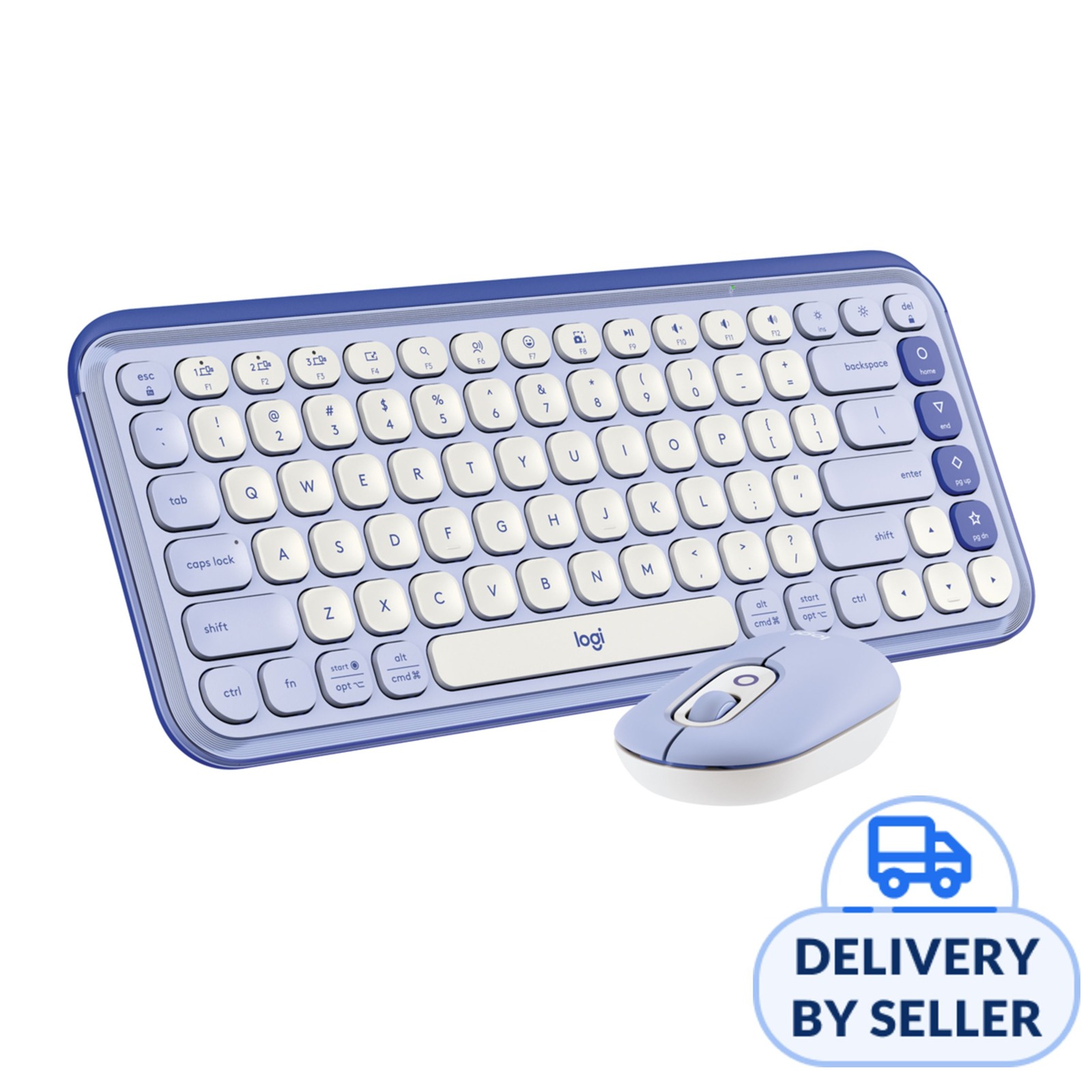 Logitech Pop Icon Bluetooth Keyboard Mouse Combo - Lilac | NTUC FairPrice