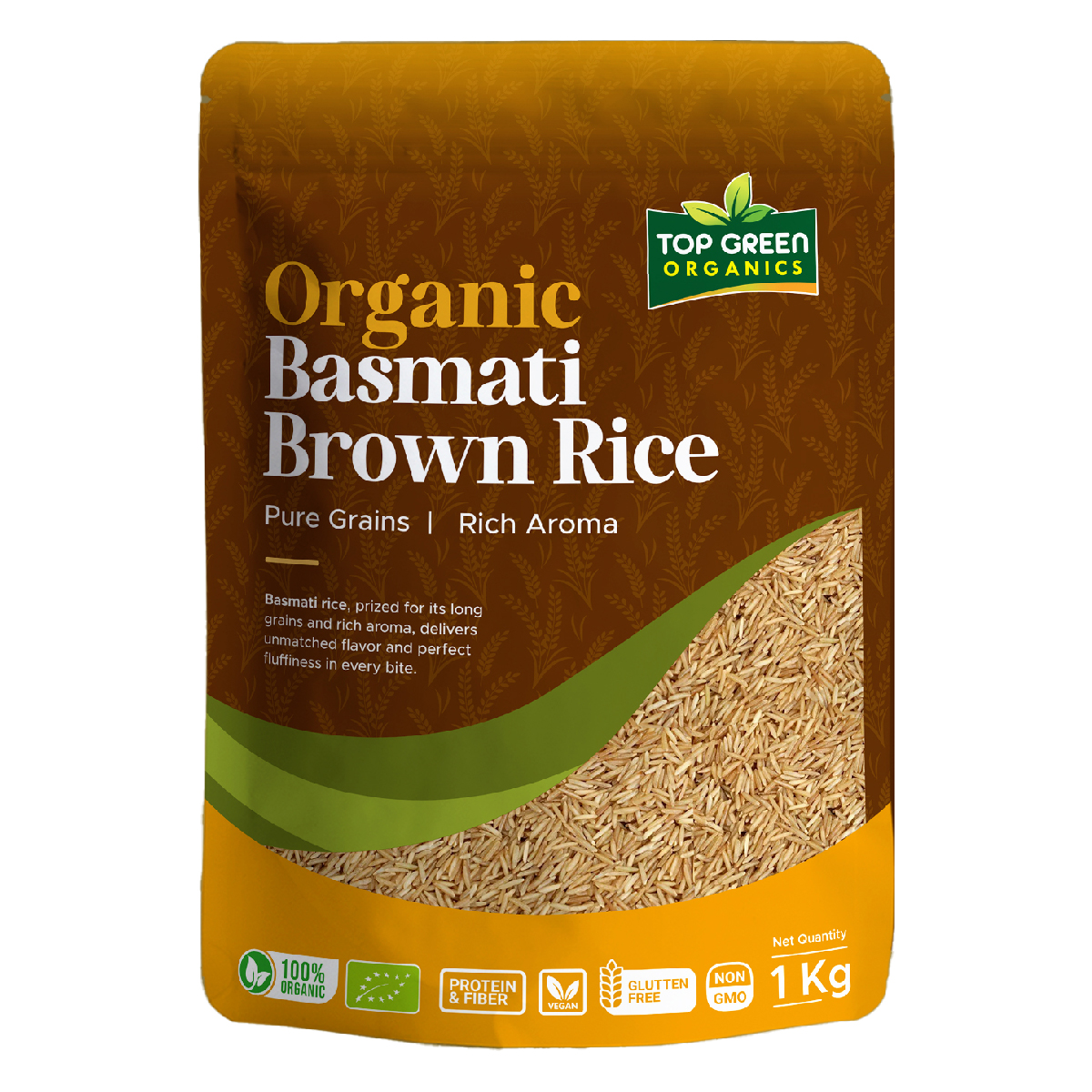 Top Green Organic Basmati Brown Rice (Basmathi Rice) | NTUC FairPrice