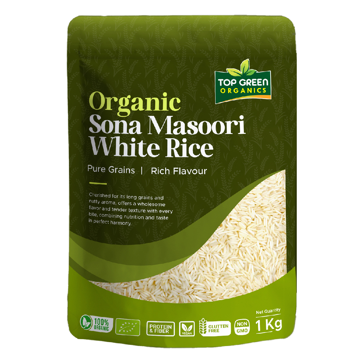 Top Green Organic Sona Masoori White Rice | NTUC FairPrice