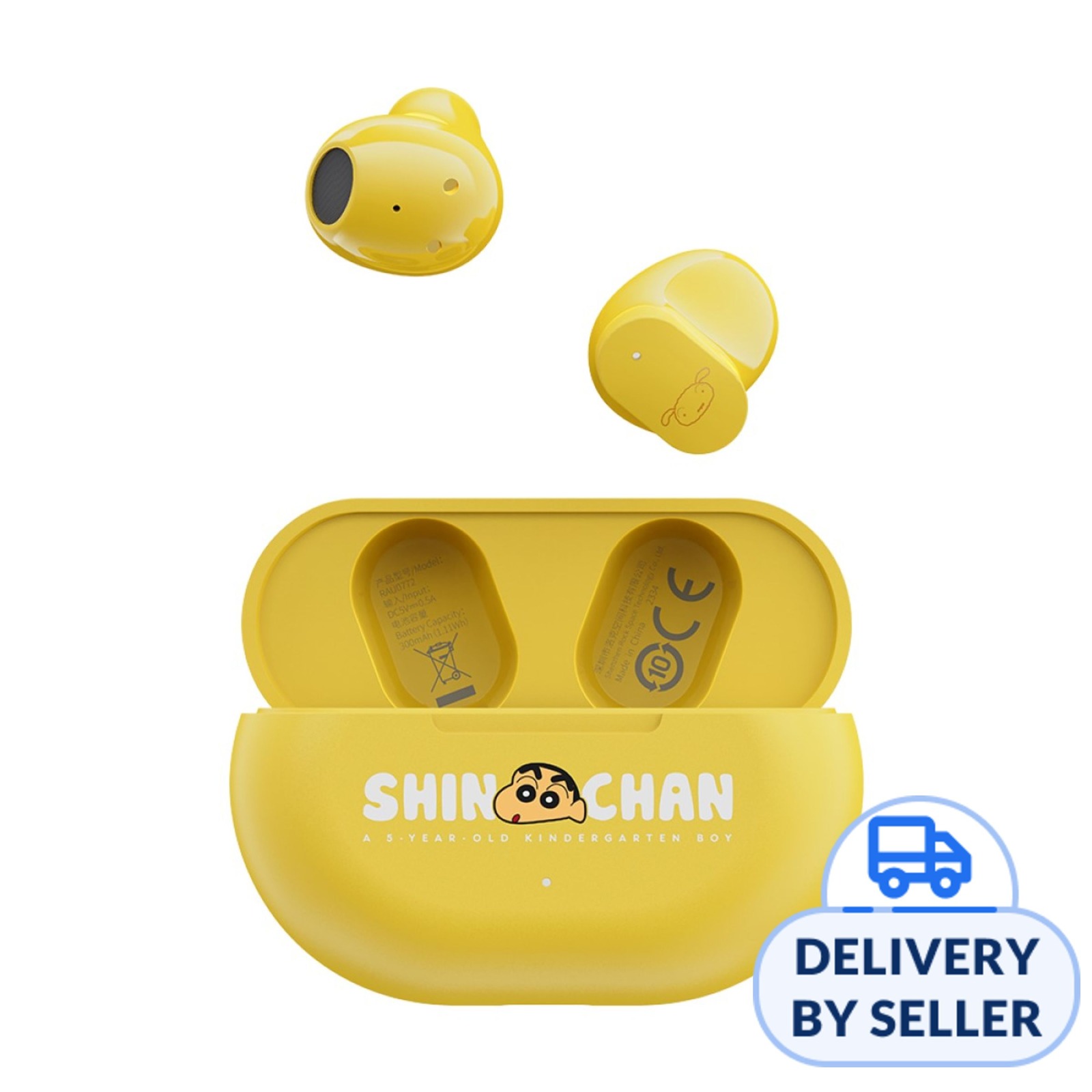 Crayon Shinchan Bean-shaped TWS Bluetooth Earphone Yellow | NTUC FairPrice
