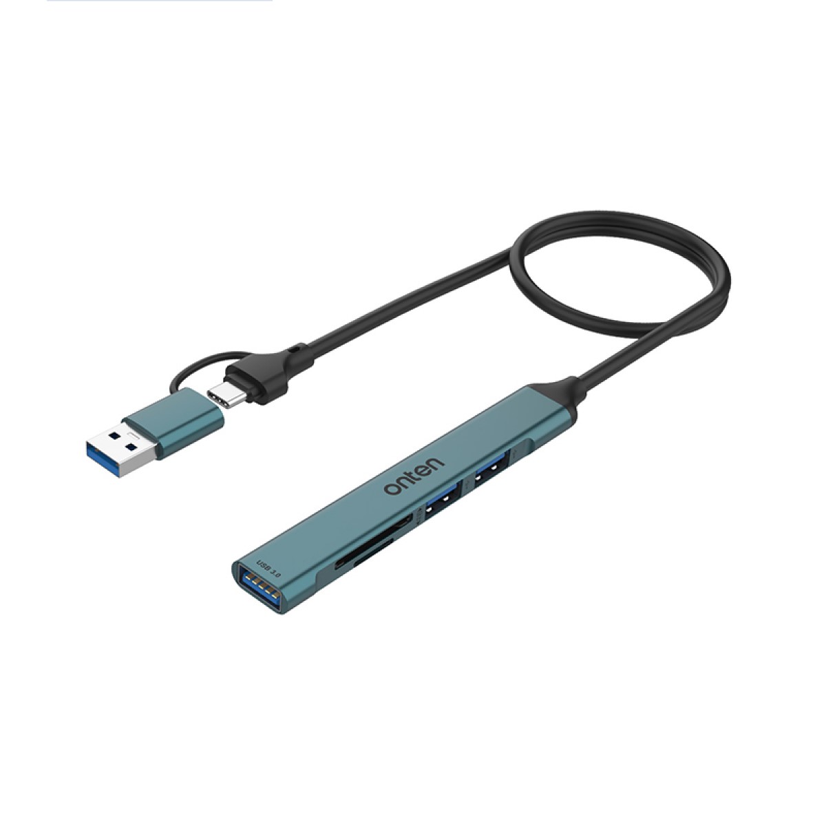 5-in-2 USB-C Card Reader with 3-Port HUB (OTN-UCA9705) | NTUC FairPrice