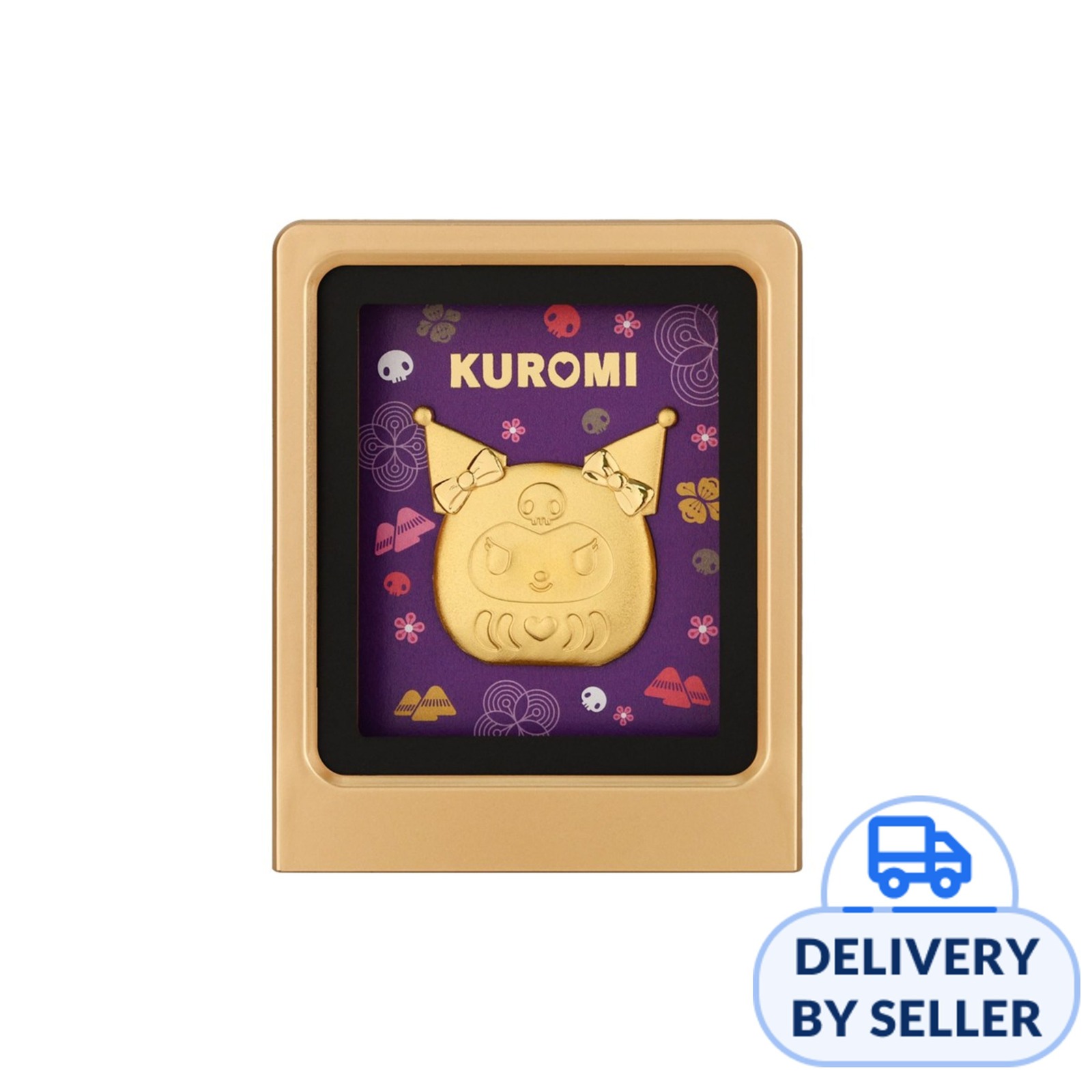 Sanrio Kuromi Daruma 24K Gold Foil in Frame | NTUC FairPrice
