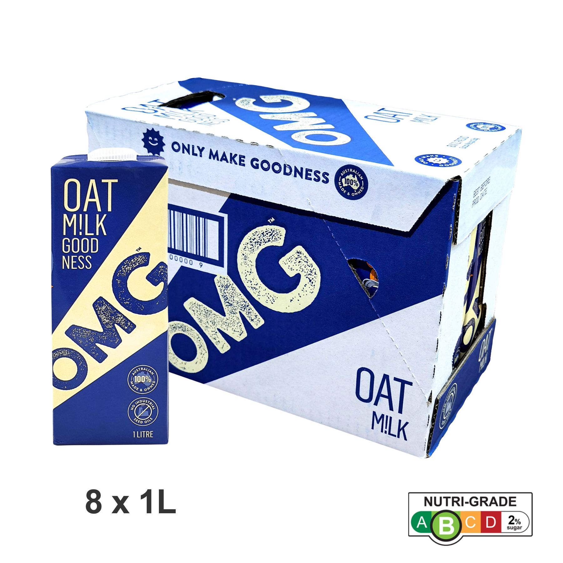 OMG Oat Milk Goodness Barista Olive Oil Oat Milk 8 x 1L-Case | NTUC ...