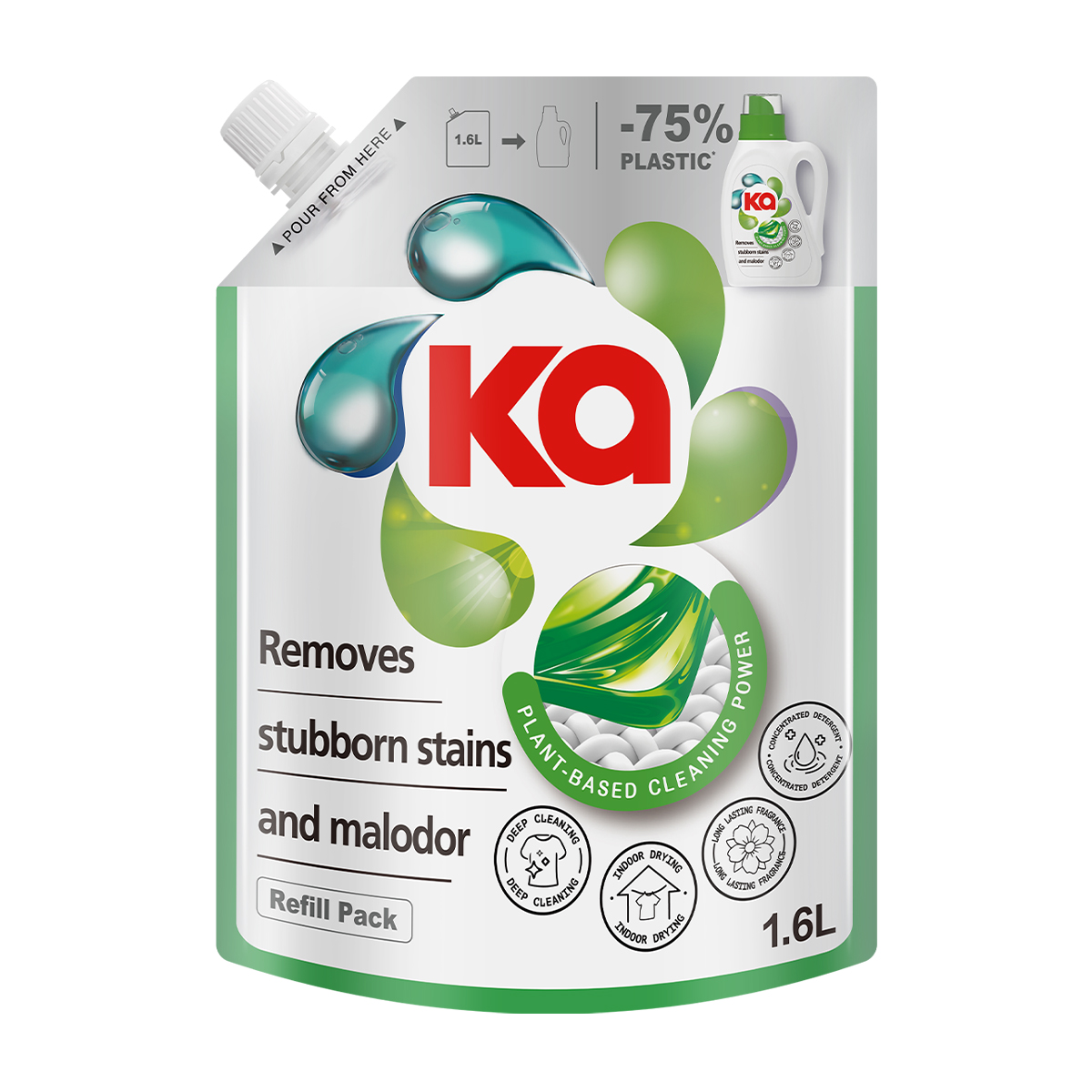Ka Anti-bacterial Laundry Liquid Detergent - Indoor Drying | NTUC FairPrice