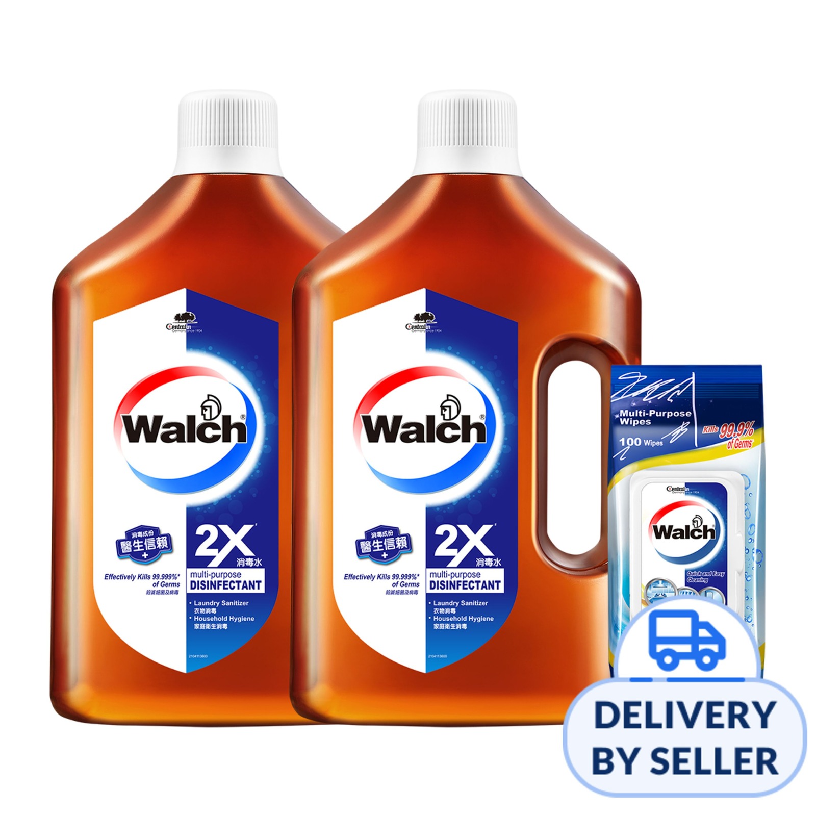 Walch Disinfectant 2X Bundle (Free 100pcs Wipes) | NTUC FairPrice