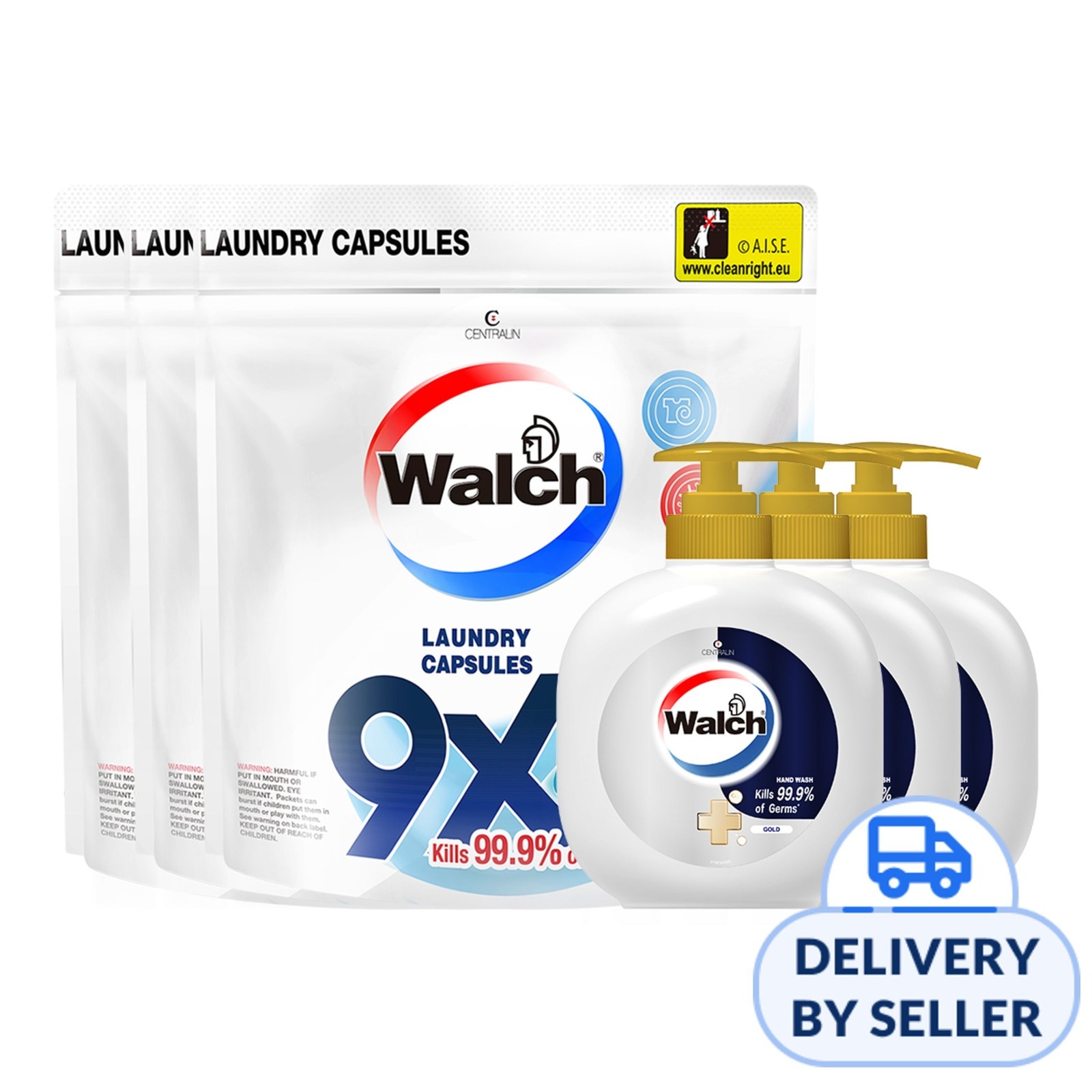 Walch 9x Laundry Capsules Bundle (Free Hand Wash) | NTUC FairPrice
