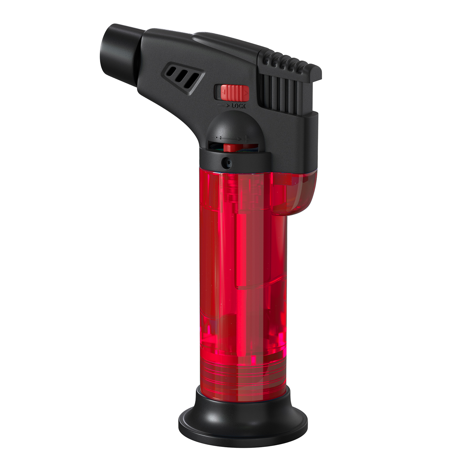 Amark Windproof Torch Lighter with Base (Red) | NTUC FairPrice