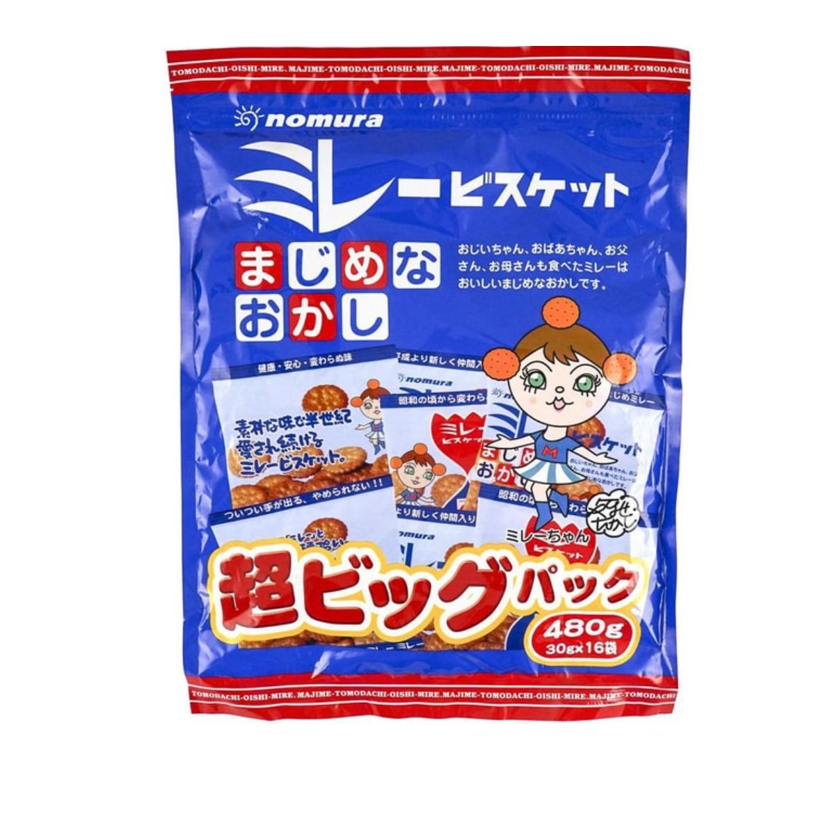 Nomura Millet Biscuit - Super Big Pack 16P | NTUC FairPrice