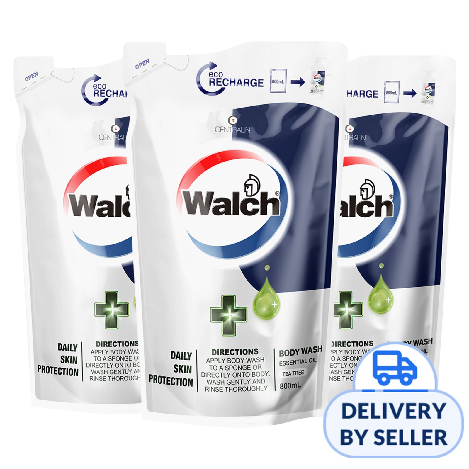 Walch Anti-bacterial Body Wash Refill - Tea Tree Bundle of 3 | NTUC ...