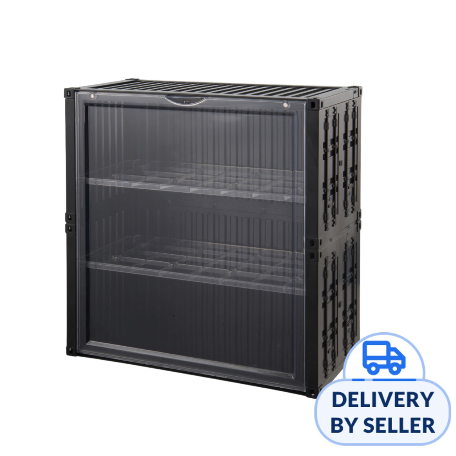 HOUZE Large Display Box With 2 Shelves - Black | NTUC FairPrice