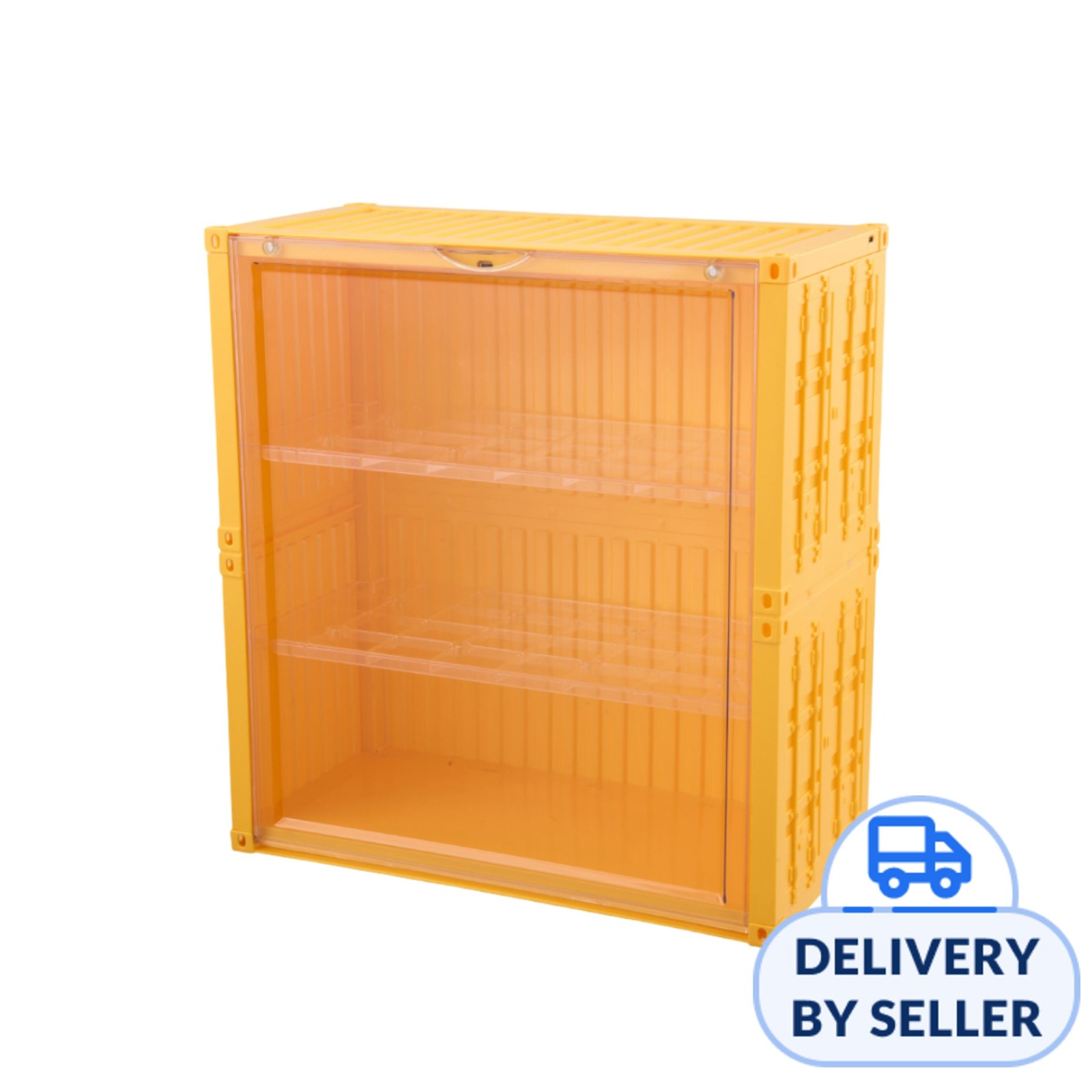 HOUZE Large Display Box With 2 Shelves - Yellow | NTUC FairPrice