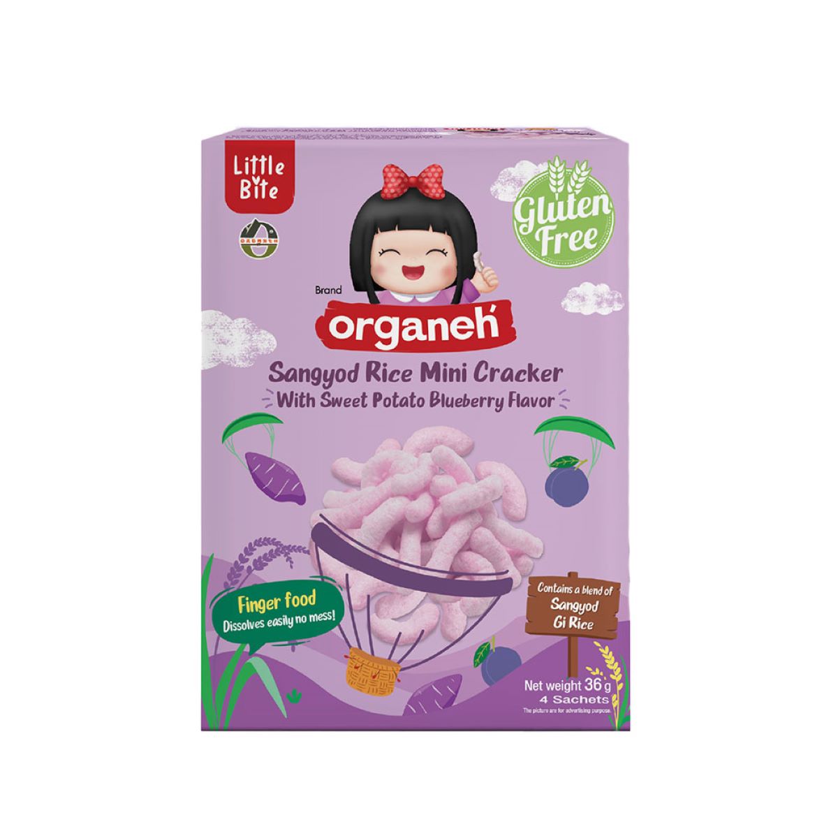 Sangyod Rice Cracker Baby Snacks - Sweet Potato & Blueberry | NTUC ...