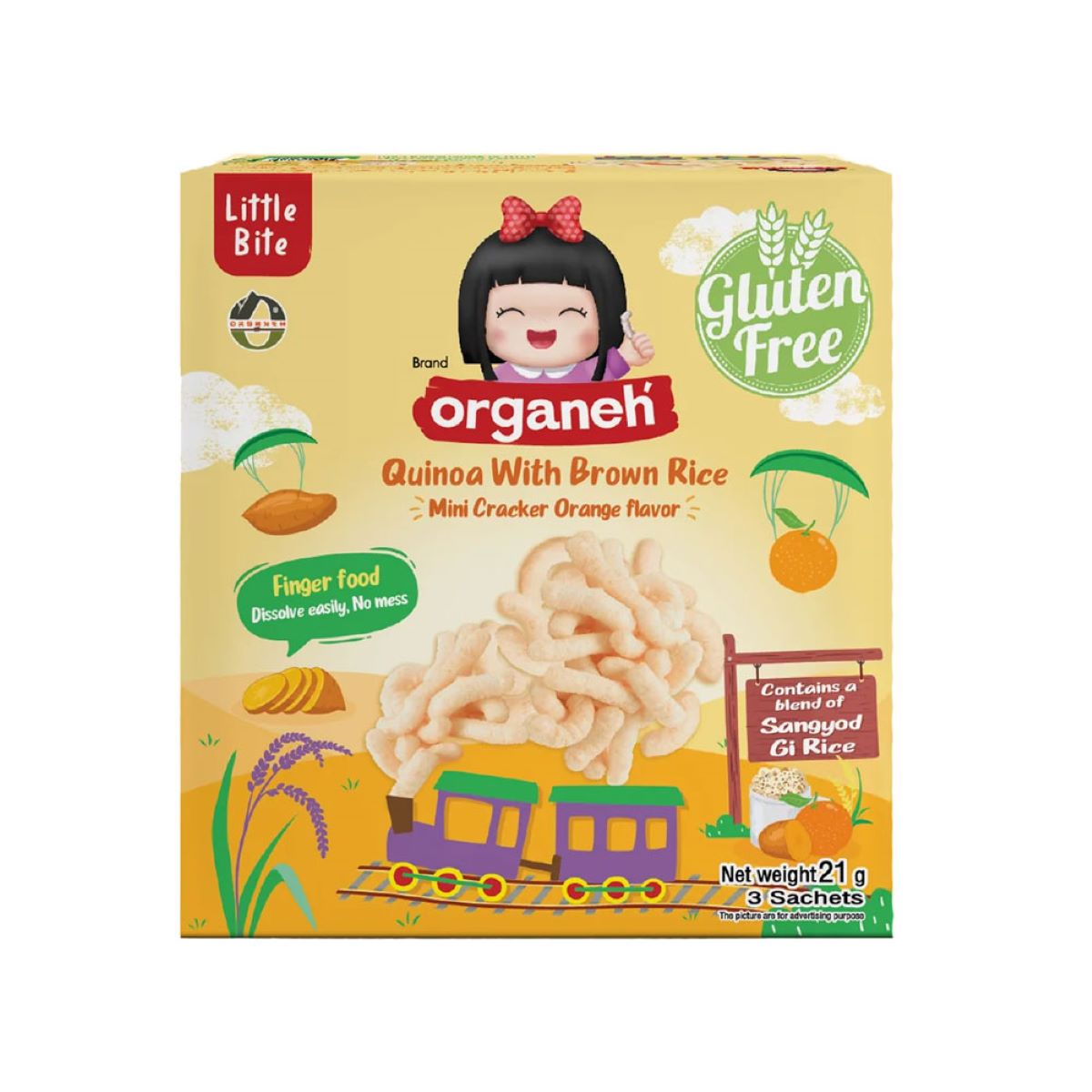 Quinoa with Brown Rice Mini Cracker Baby Snacks - Orange | NTUC FairPrice