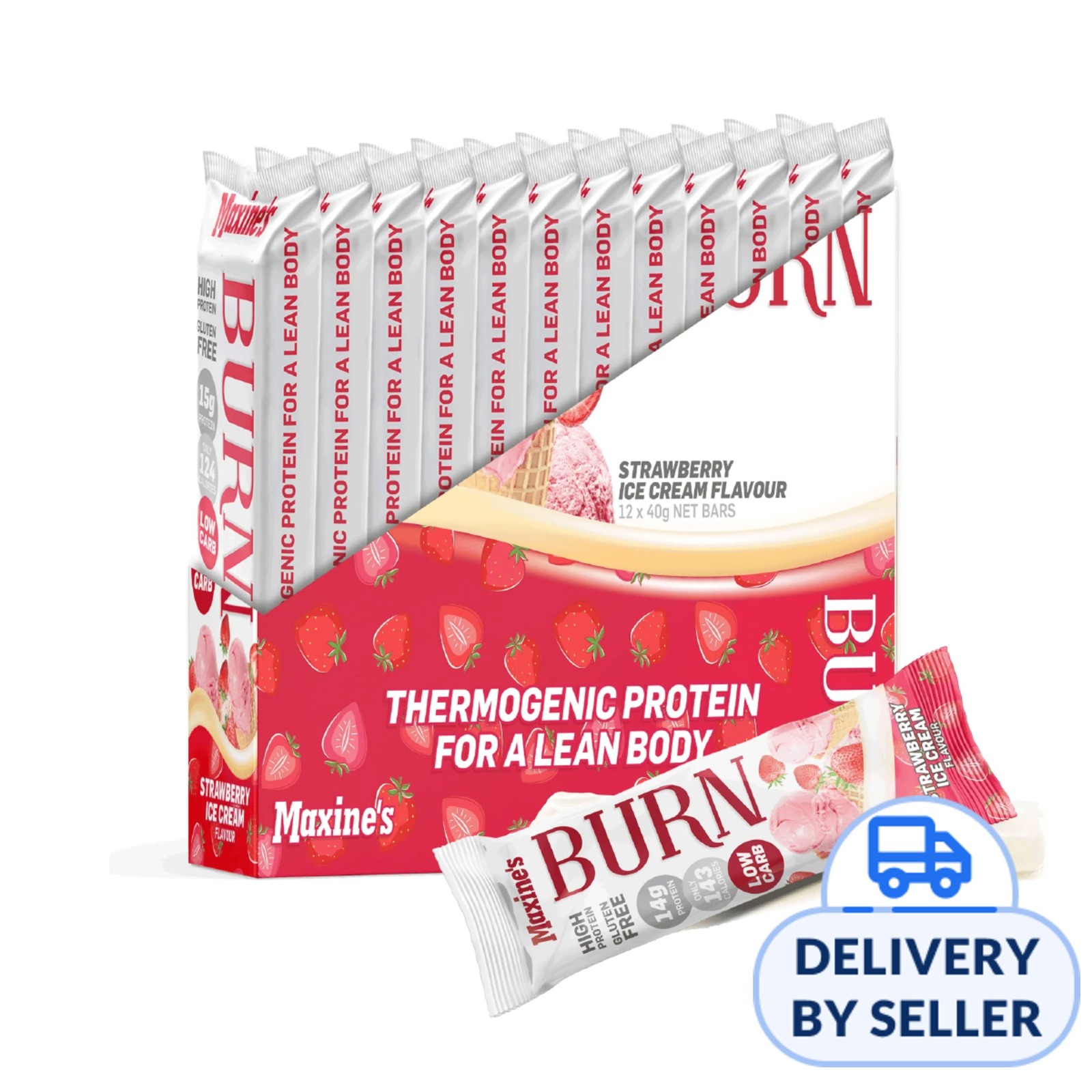 Maxine's Burn Protein Bars - Strawberry Ice Cream | NTUC FairPrice
