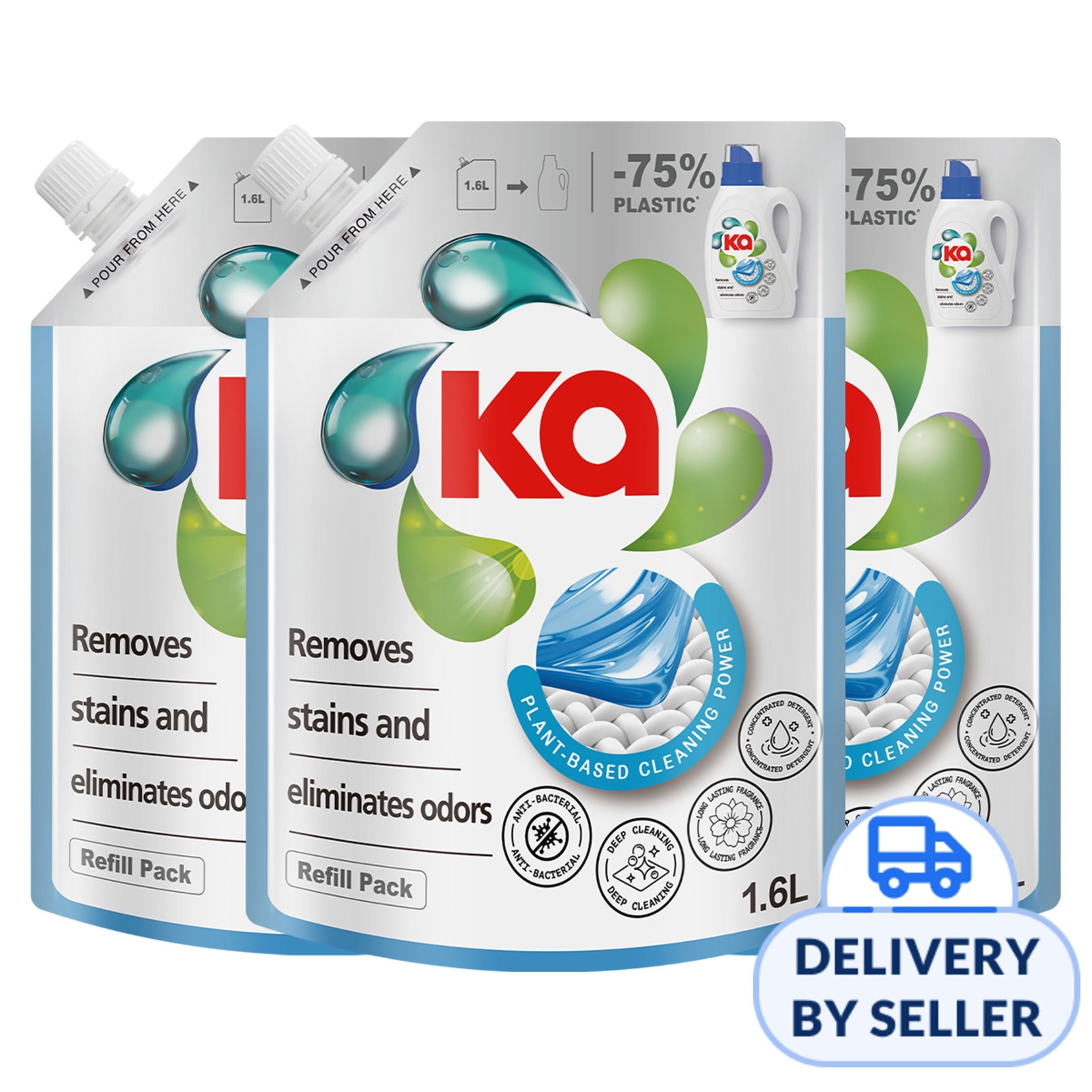 Ka Liquid Detergent - Deep Cleaning Bundle of 3 | NTUC FairPrice