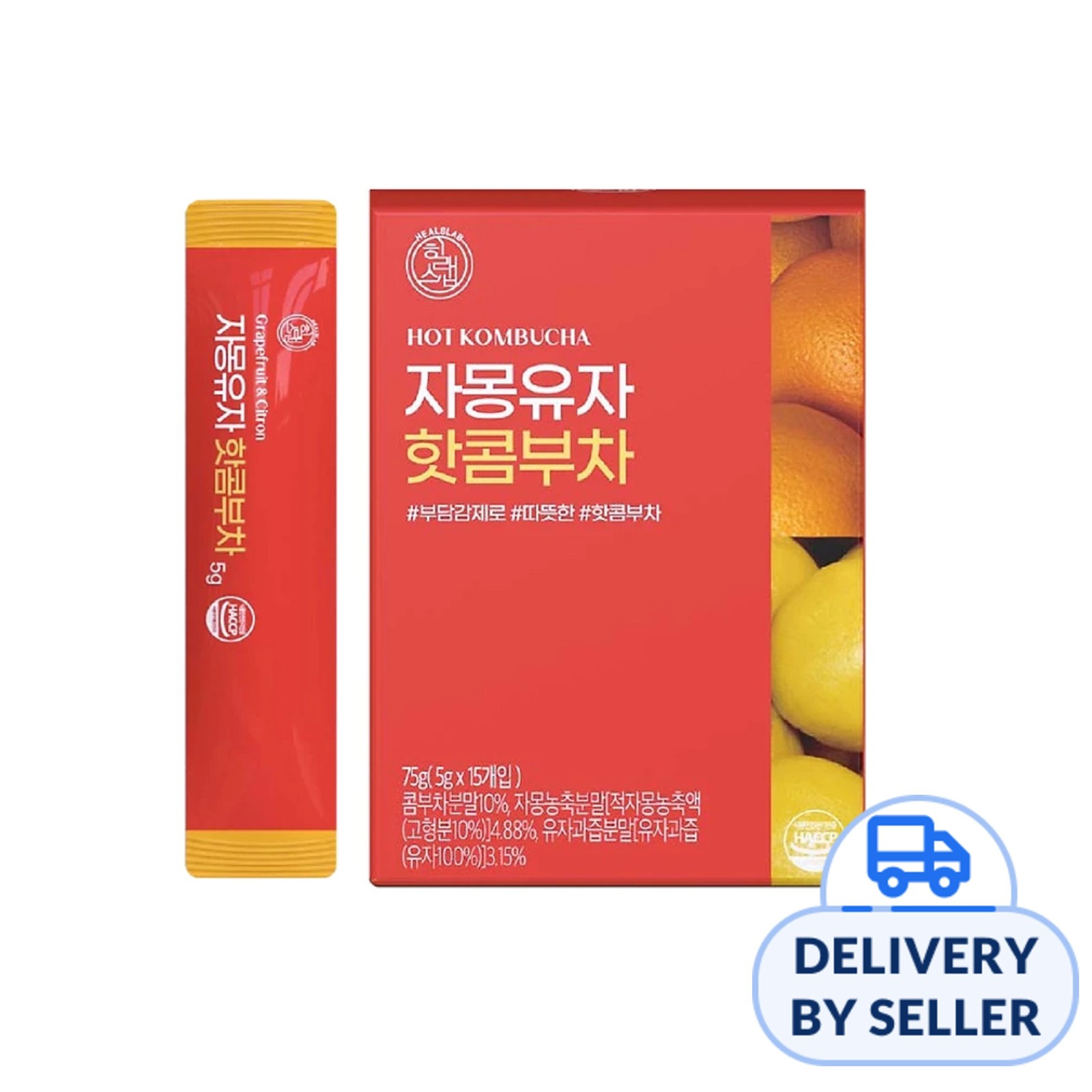 HEALSLAB Instant Hot Kombucha - Grapefruit & Citron | NTUC FairPrice
