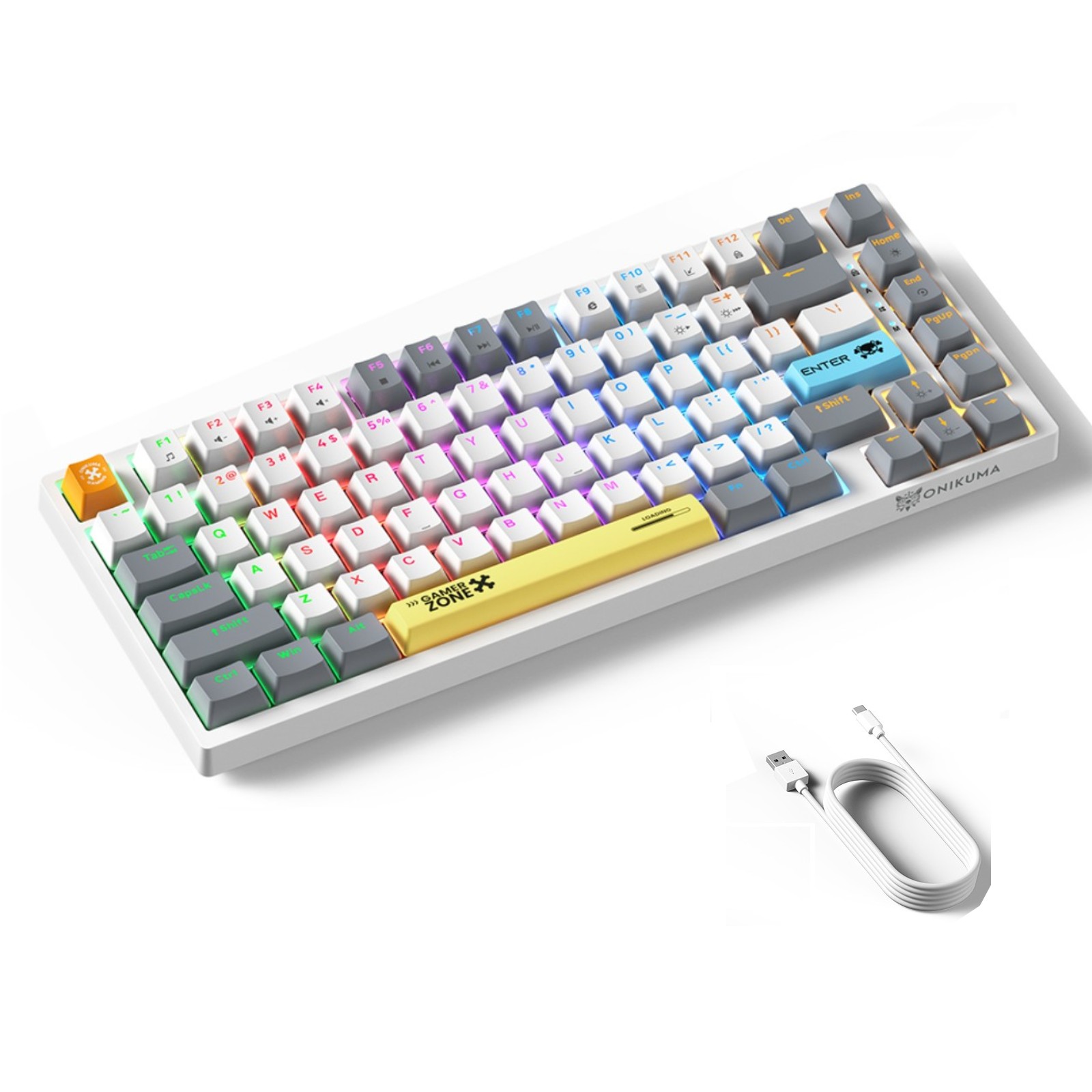 82-Key Mechanical Wired Keyboard G58 White | NTUC FairPrice