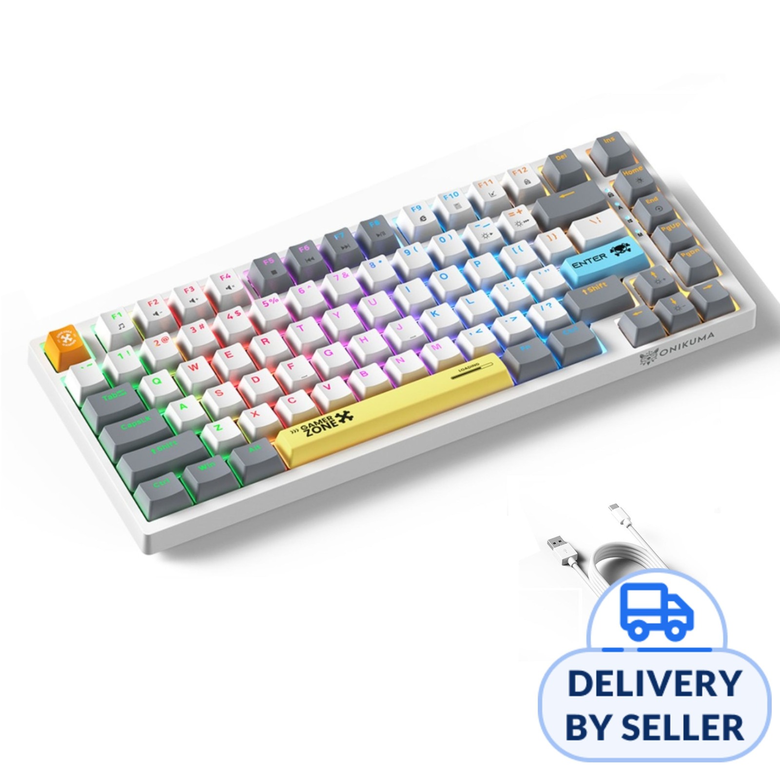 82-Key Mechanical Wired Keyboard G58 White | NTUC FairPrice