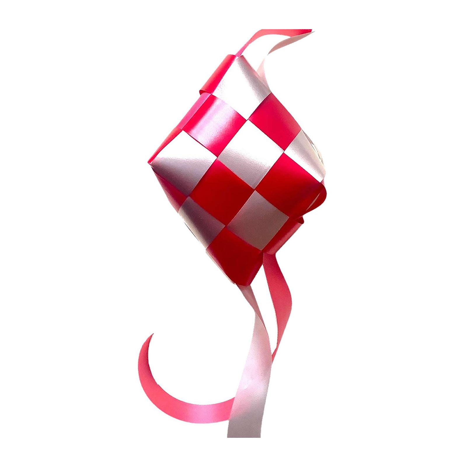 Partyforte Hari Raya Ketupat Ribbon - 16x11 Silver And Red | NTUC FairPrice