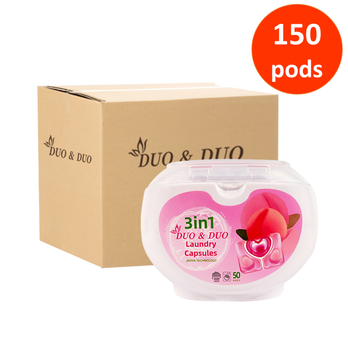 DUODUO 3 in 1 Laundry Capsules - Peach | NTUC FairPrice