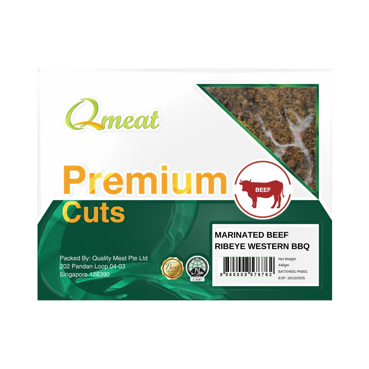 Qmeat Beef Ribeye Steak - Western BBQ (Frozen) | NTUC FairPrice