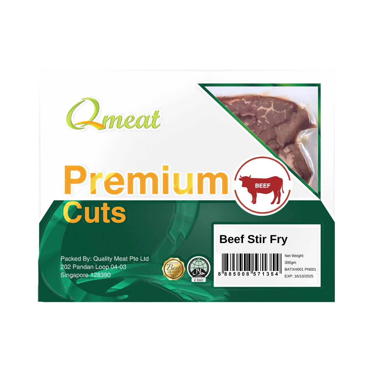 Qmeat Beef Stir Fry - Frozen | NTUC FairPrice
