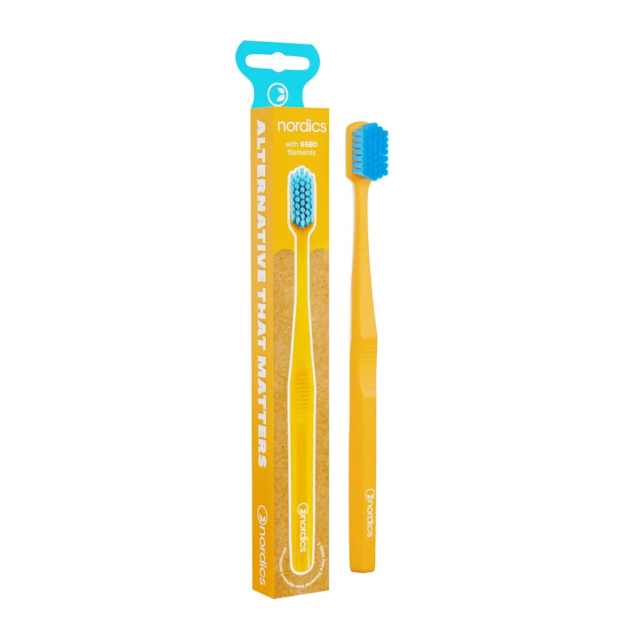 Nordics Premium Toothbrush Yellow & Blue | NTUC FairPrice