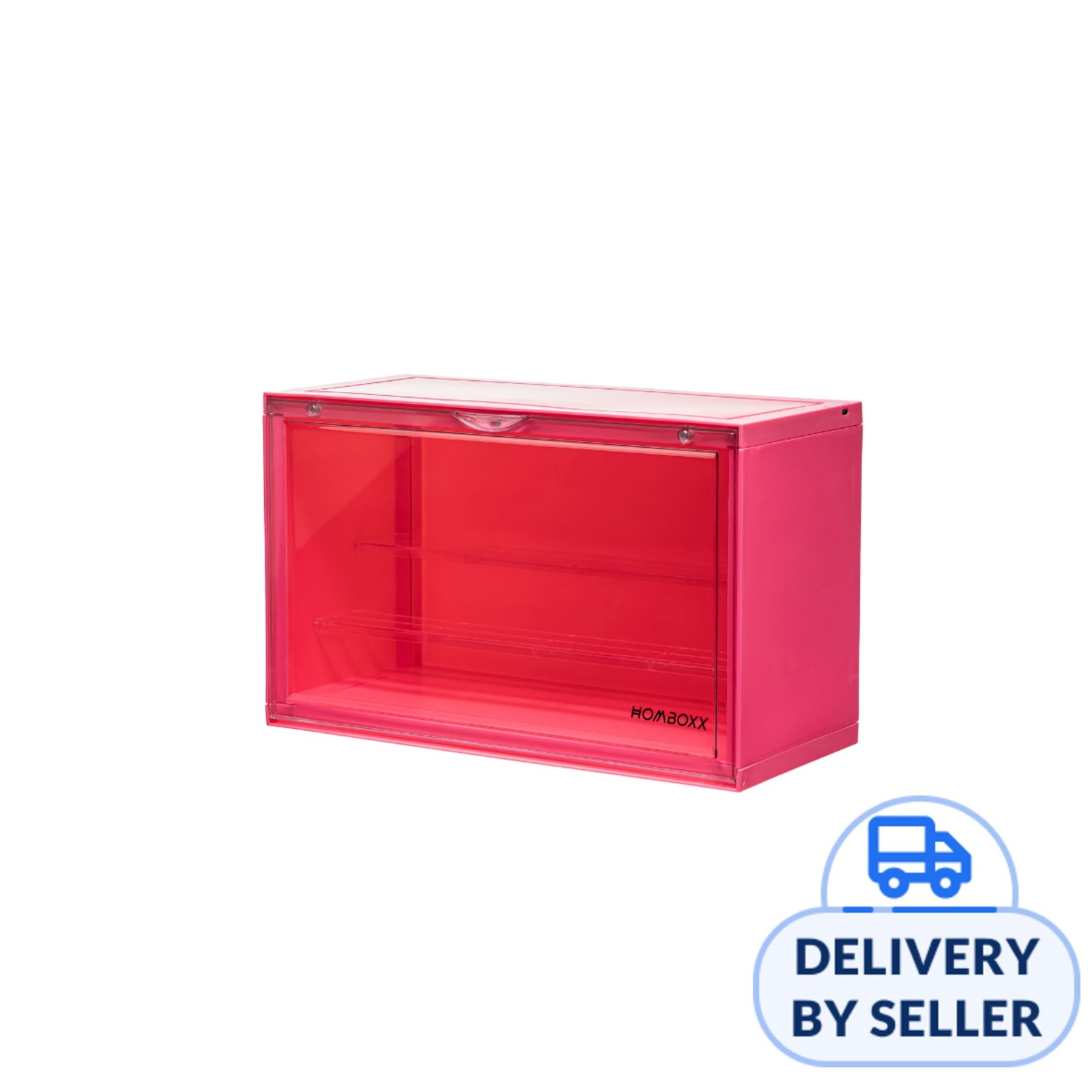 HOUZE LED Light Pink Display Box With 2 Shelves | NTUC FairPrice
